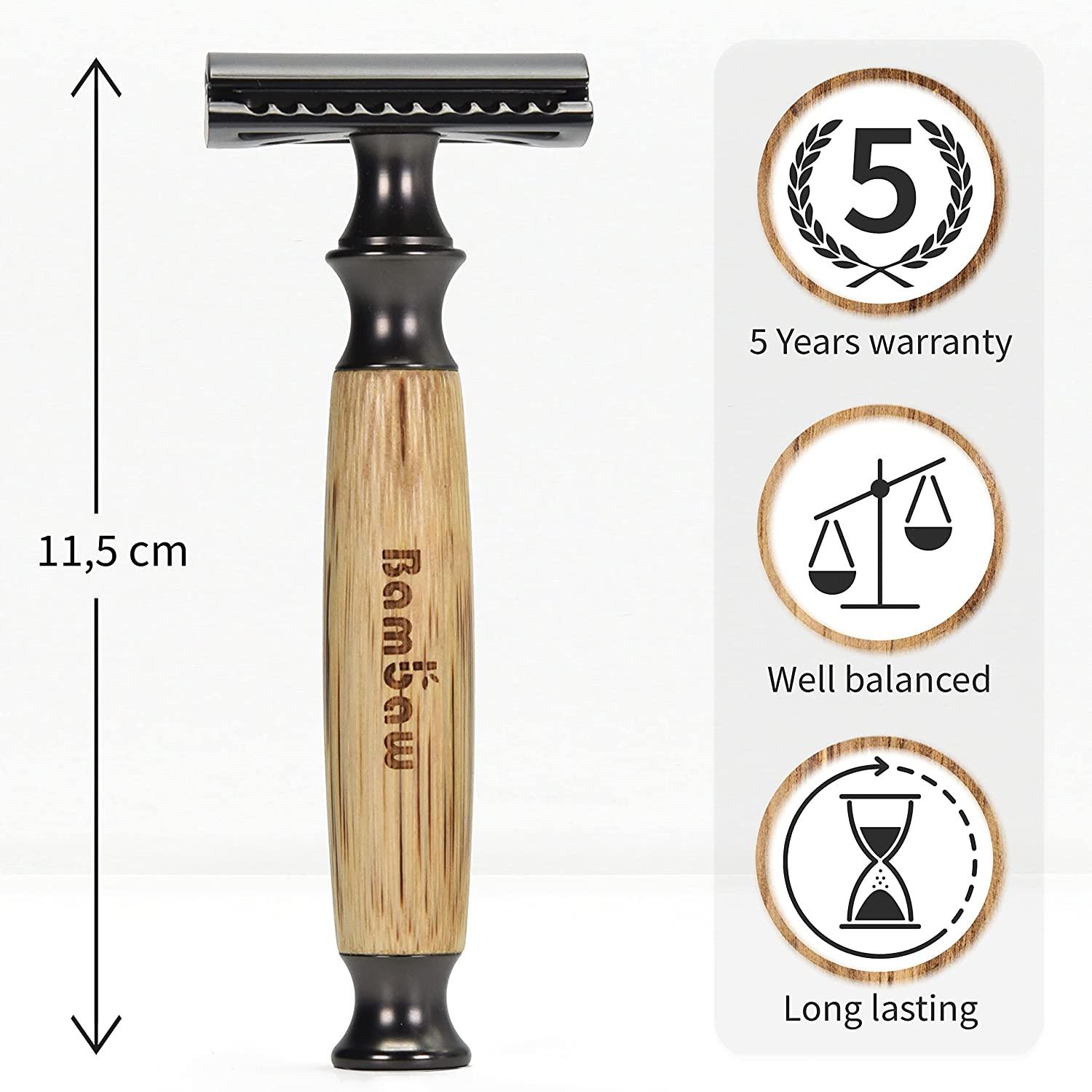 Bambaw Classic Dark Safety Razor | Eco-Friendly Bamboo Handle ...