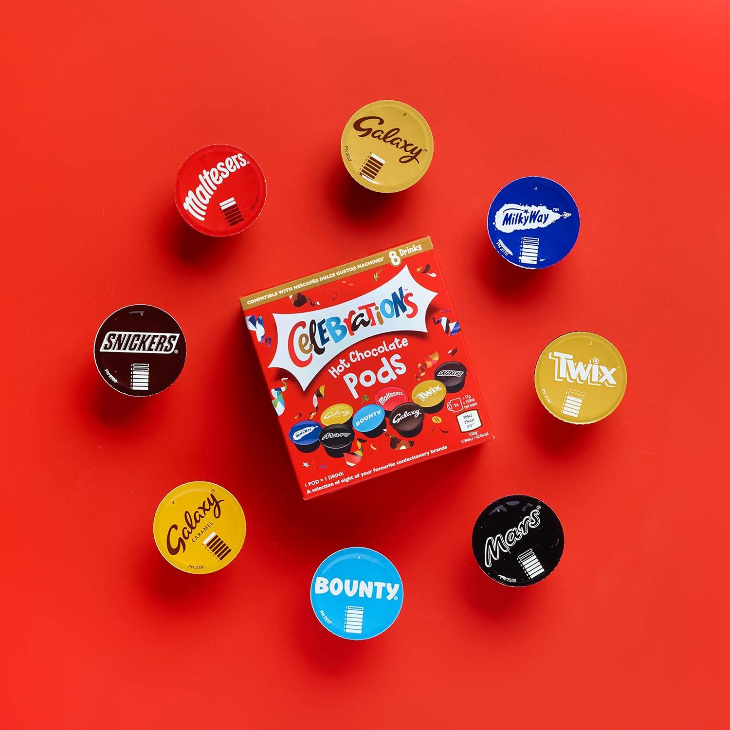 Celebrations Hot Chocolate Dolce Gusto Compatible Pods 5 Boxes x 8 Pods ...