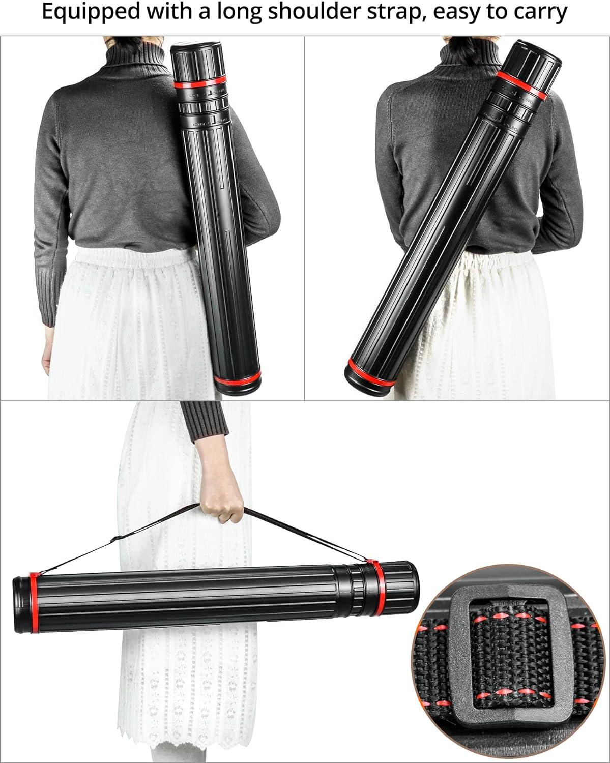 QWORK Drafting Tube 2 Pack - Poster & Blueprint Storage Case ...