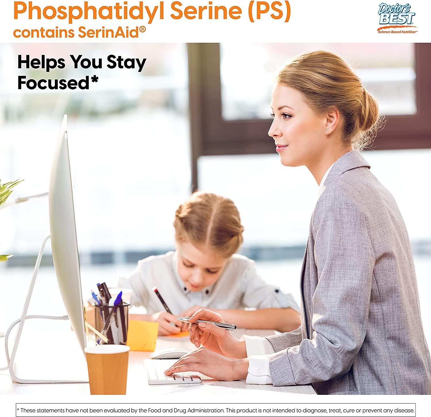 Doctor's Best Phosphatidylserine with SerinAid 100 mg 60 Softgels