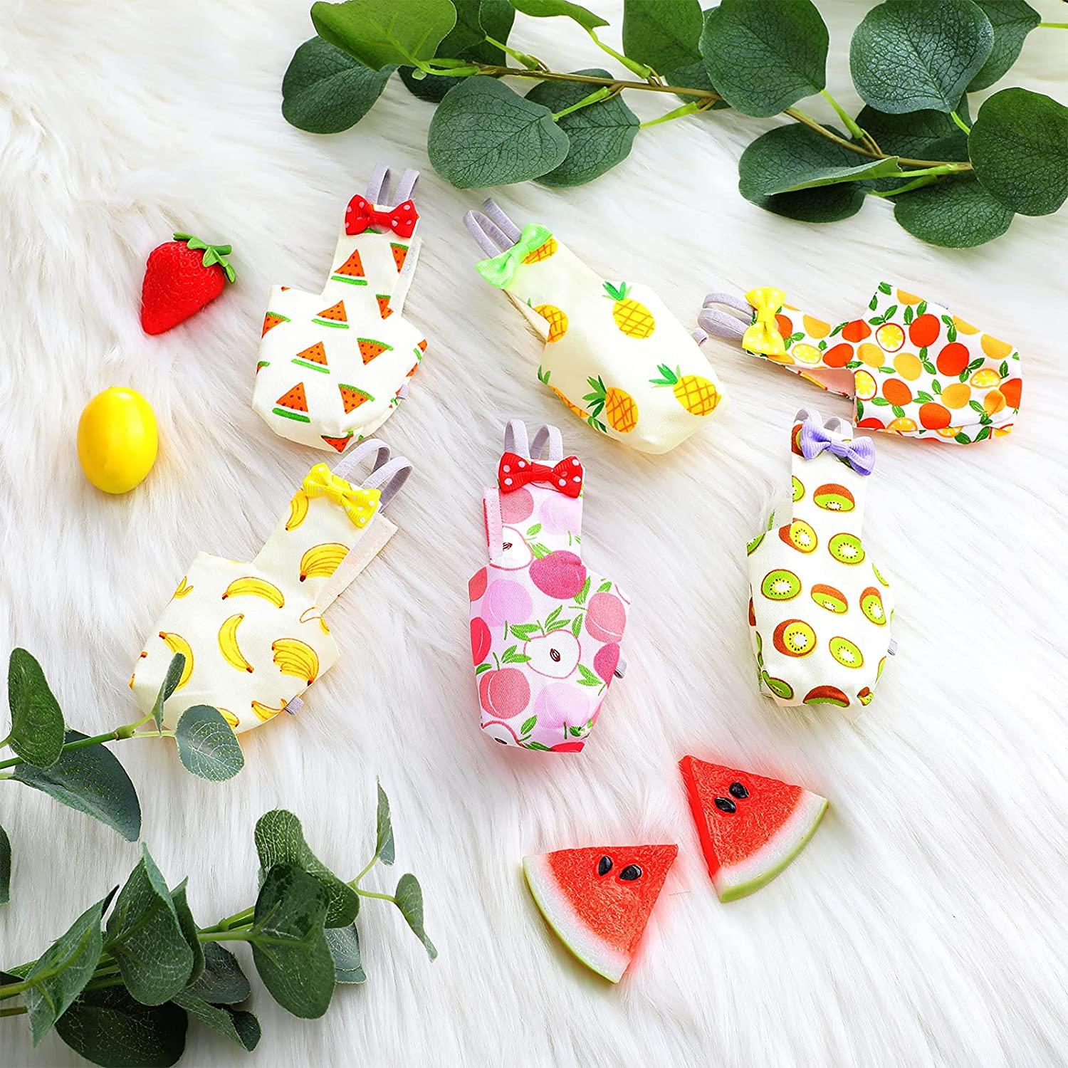 Nuanchu 6 Pieces Bird Diaper Washable Parrot Diapers Reusable Bird ...