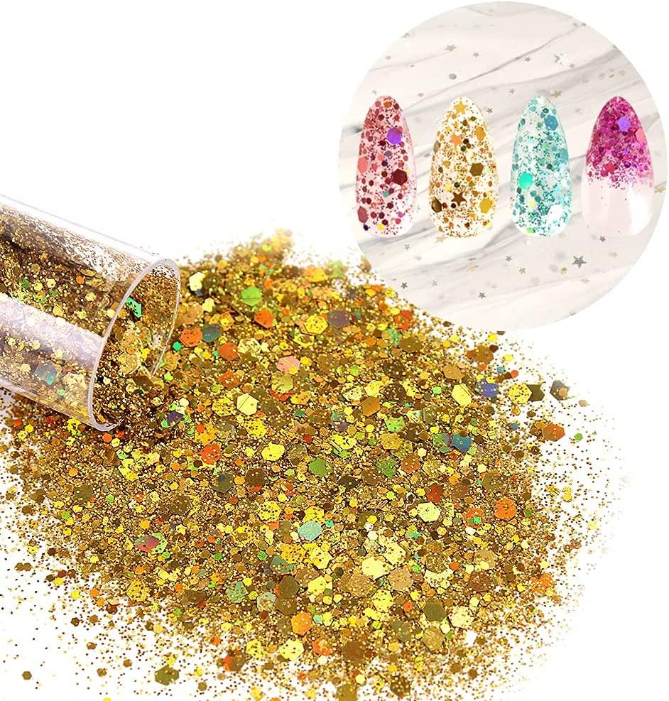 Estanoite 36 Colors Chunky and Fine Glitter Mix - Iridescent Cosmetic ...