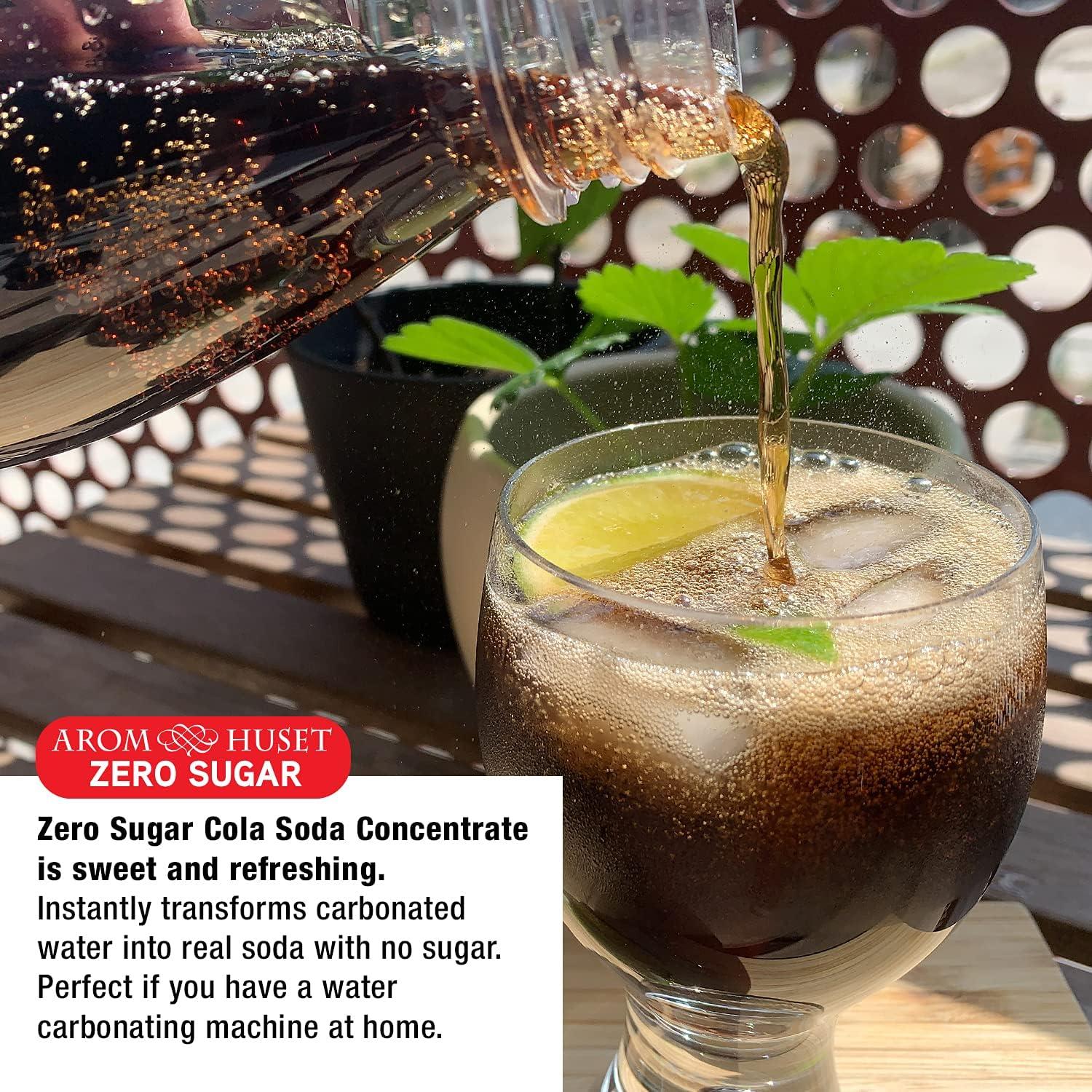 Aromhuset Zero Cola Soda Syrup Concentrate 500ml - Makes 12.5 Litres of Sugar-Free Soft Drink ...