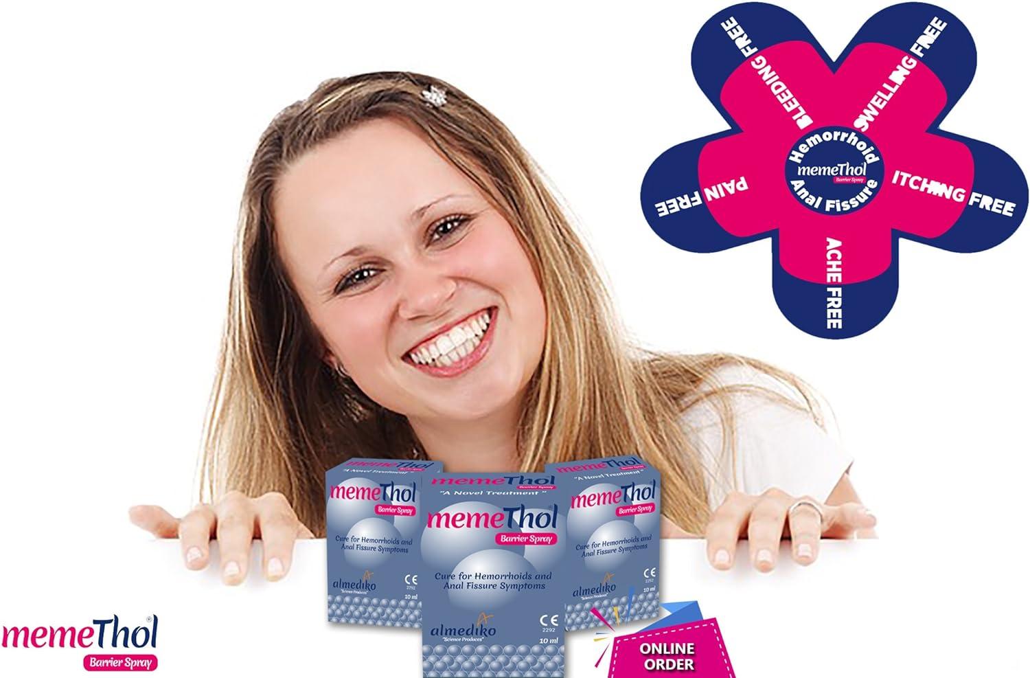 Memethol Hemorrhoids Barrier Spray - Fast Relief and Protection ...