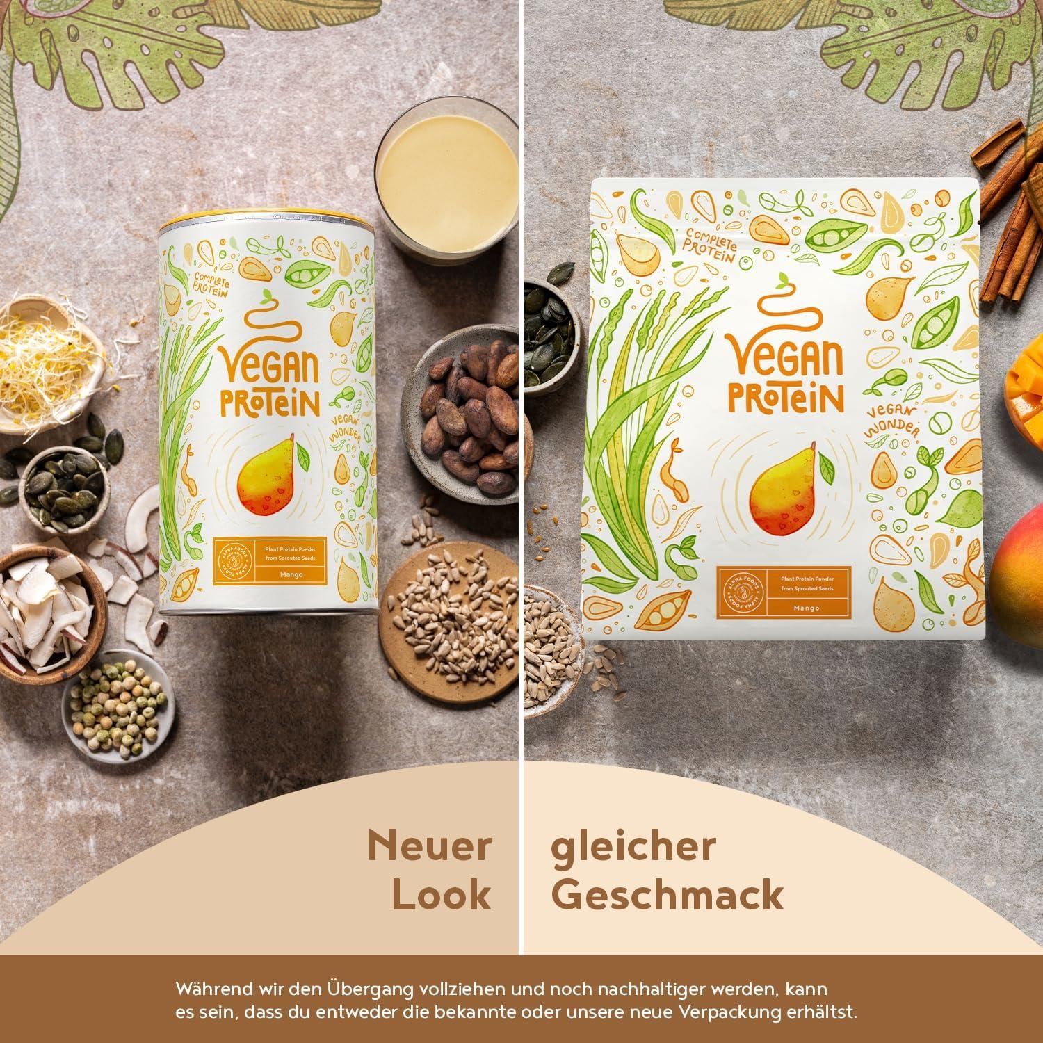 Vegan Mango Protein Powder - 75% Protein 23g per Serving - Rice & Pea ...