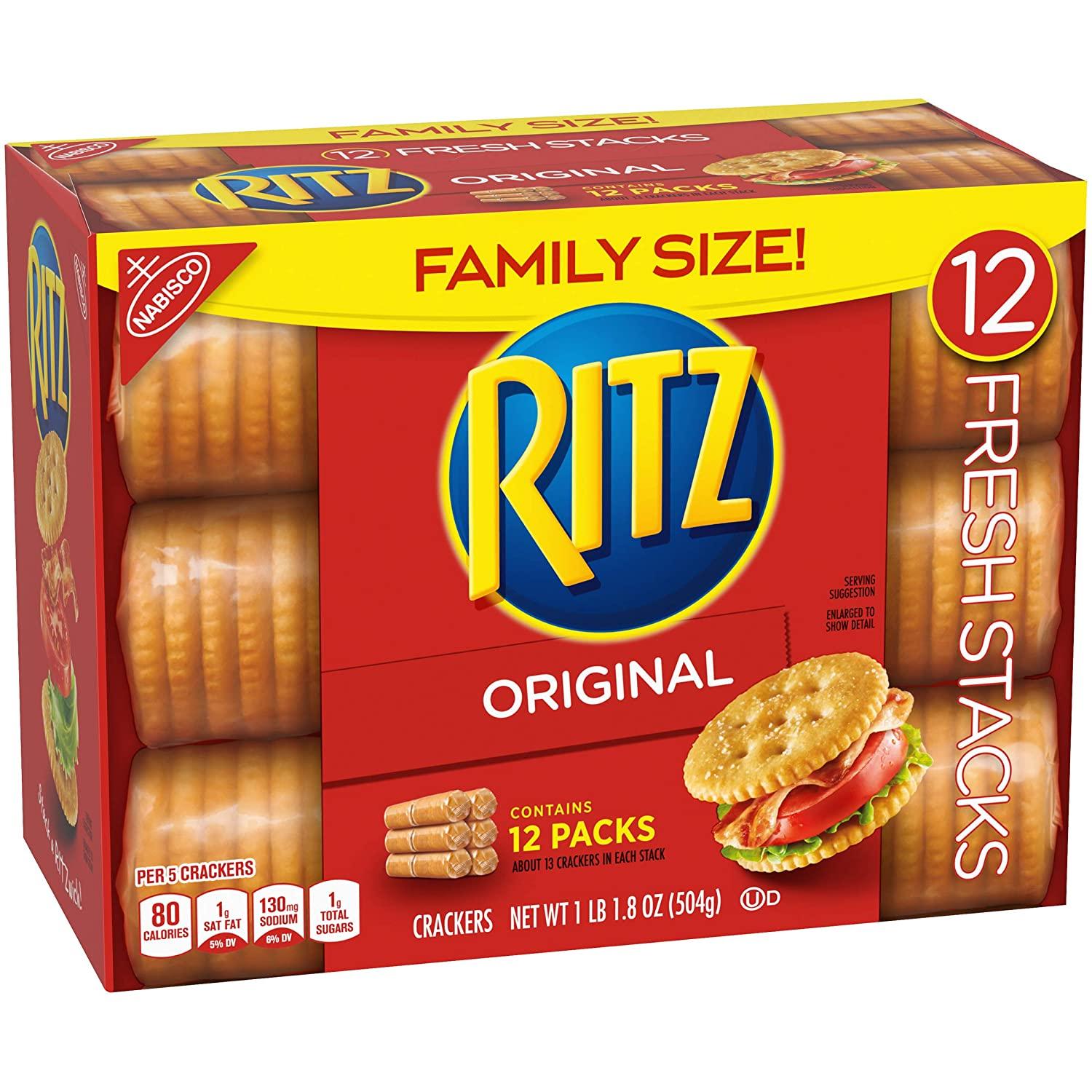 RITZ Fresh Stacks Original Crackers Family Size 1.8oz - Delicious Snack ...