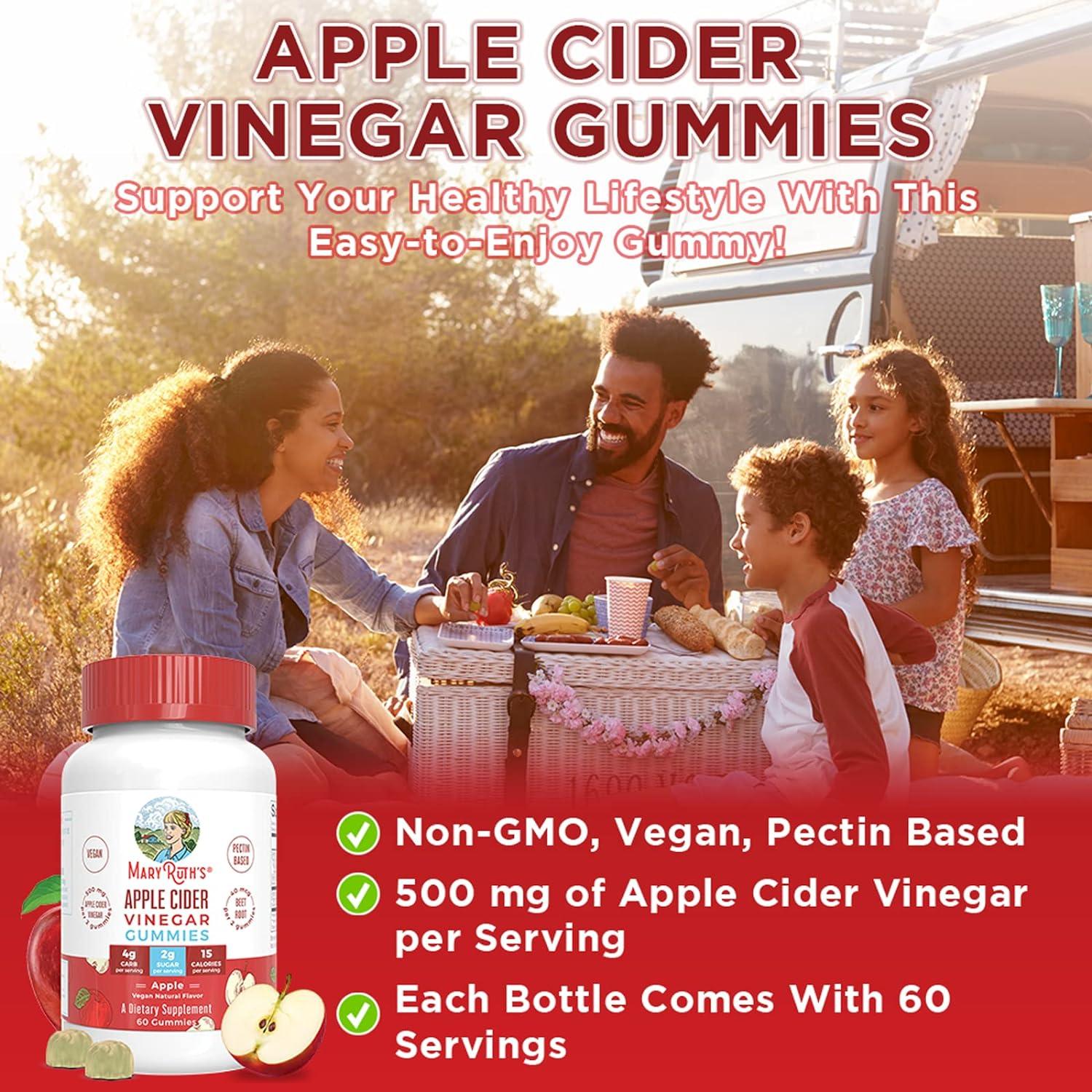 Mary Ruth's Apple Cider Vinegar Gummies 60 CT - Organic ACV Supplement ...