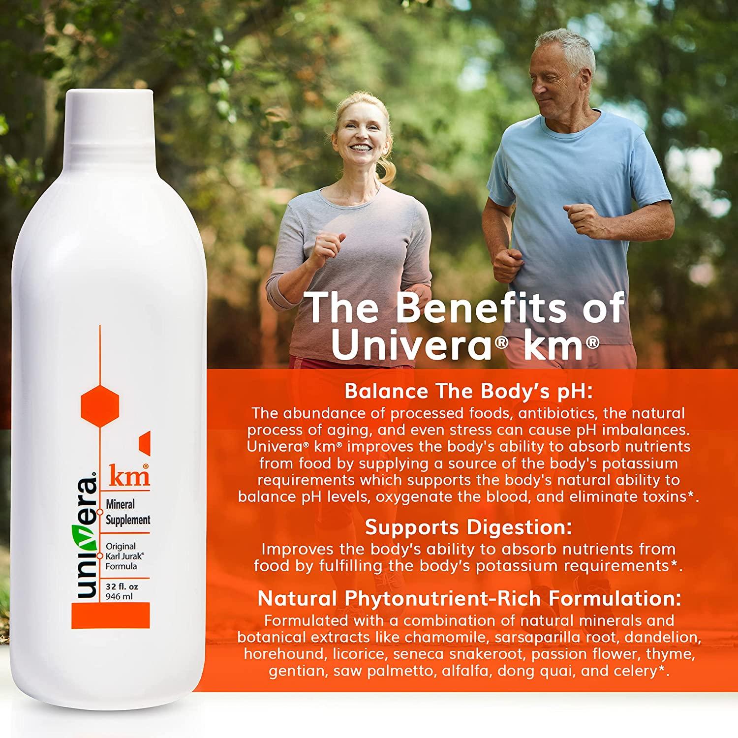 Univera KM Mineral Supplement - 32 fl oz (1PK) | Original Karl Jurak Formula | Rich in Potassium ...