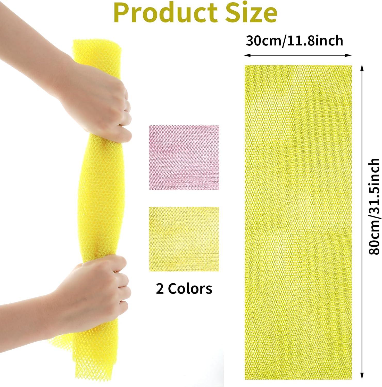 African Exfoliating Net Sponge Set - Premium Nylon Body Scrubber for ...