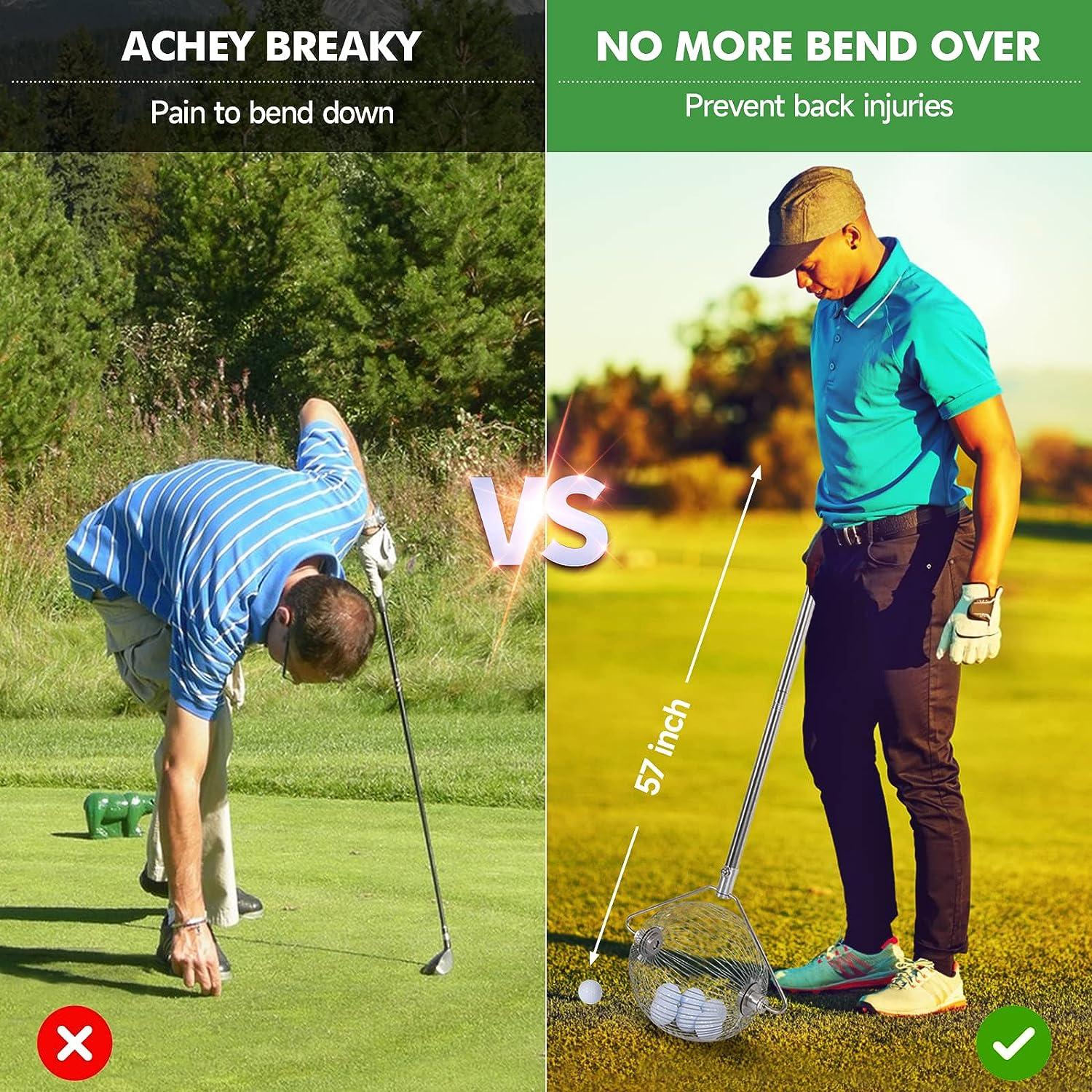 River Hill Golf Ball Retriever - Rolling Golf Ball Picker Upper with ...