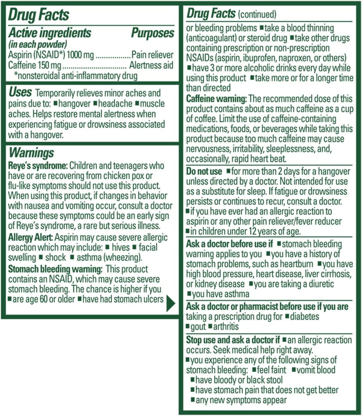 Goody's Hangover Powders - Fast Pain Relief & Alertness Boost - Berry ...