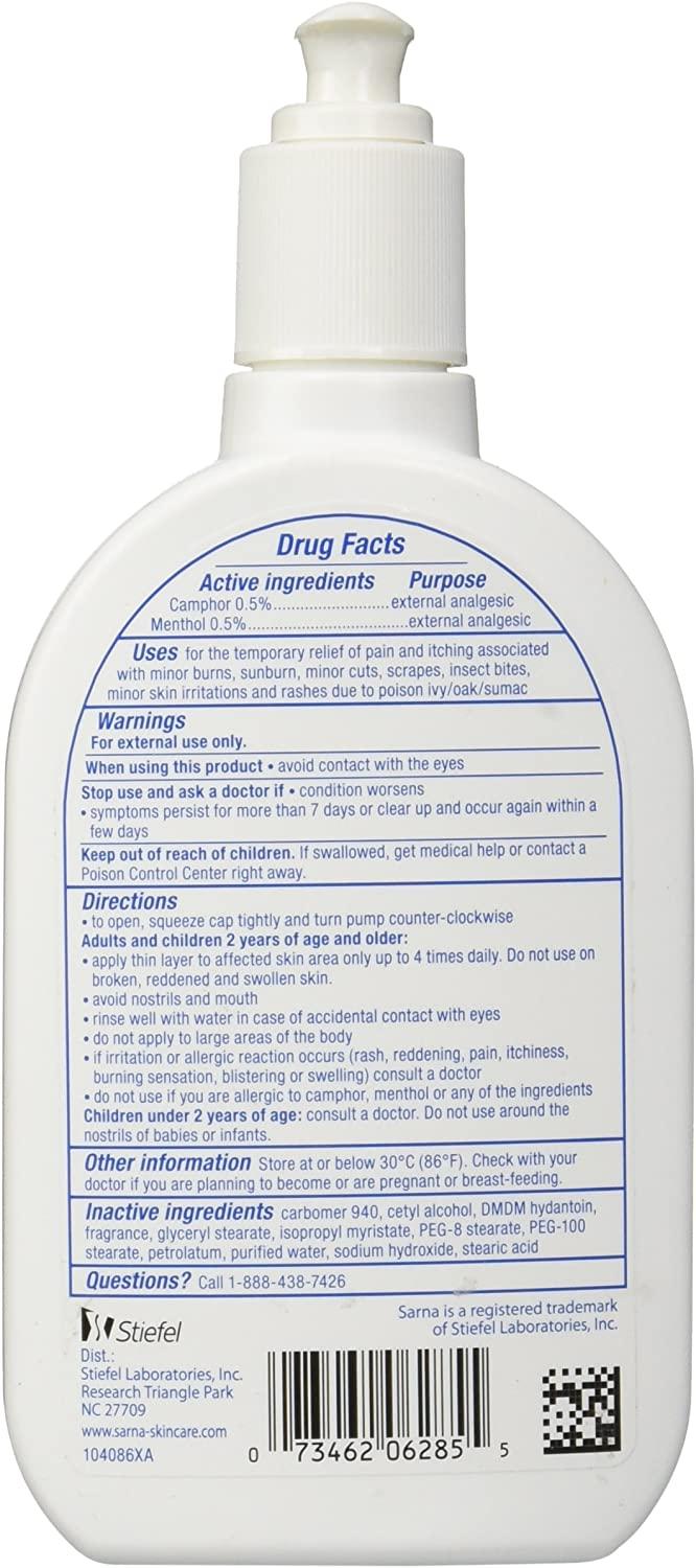 Sarna Original Anti-Itch Lotion 7.5 fl oz - for Dry Skin, Insect Bites ...