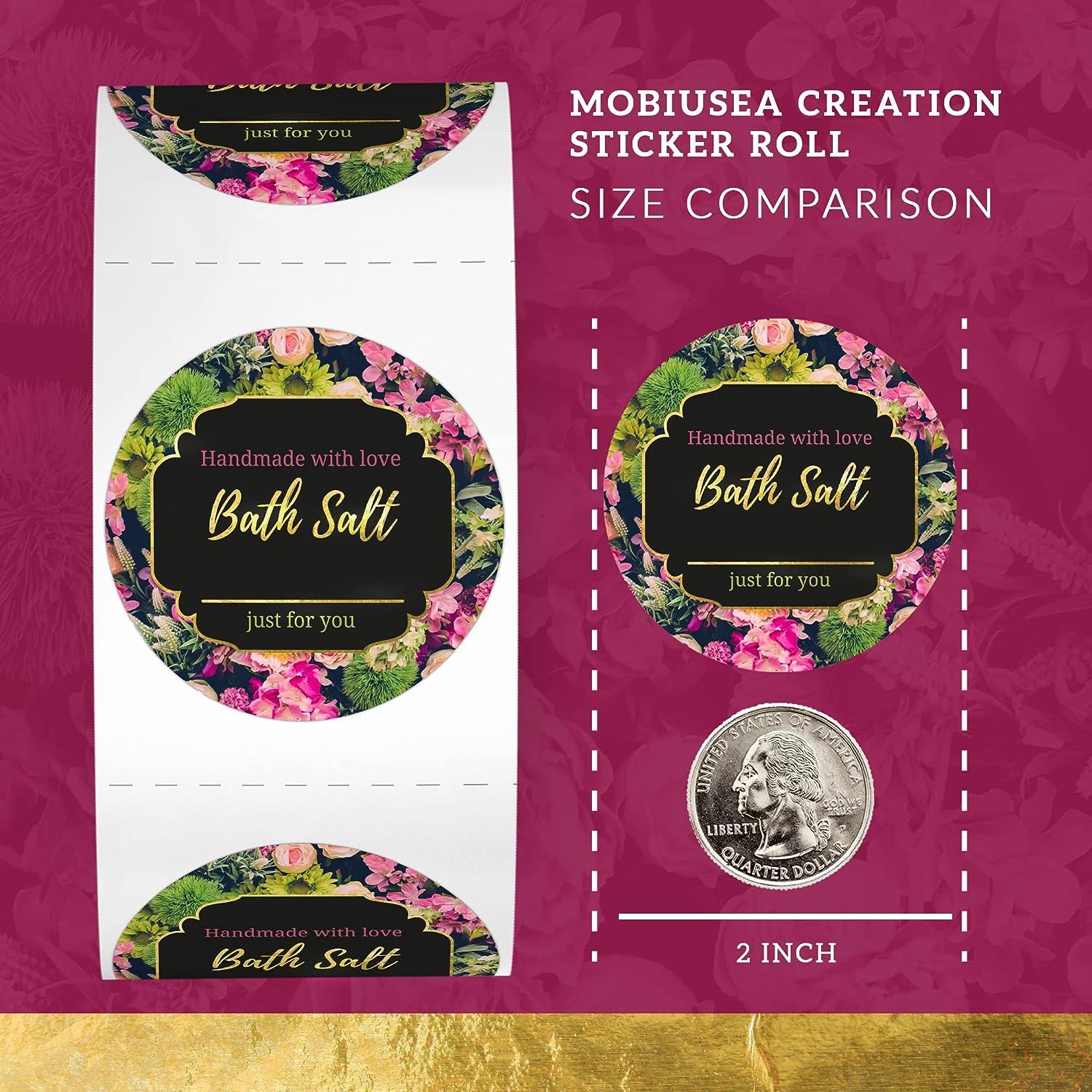 Gold Foil Bath Salt Container Labels Roll | 2 Inch | 300 pcs Waterproof ...