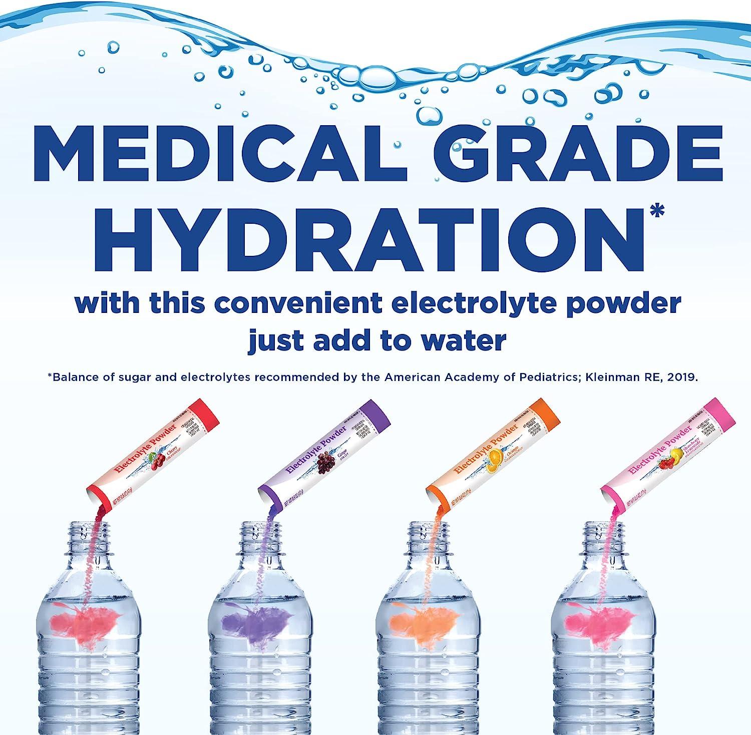 Amazon Basic Care Electrolyte Powder Variety Pack - Apple, Fruit Punch ...