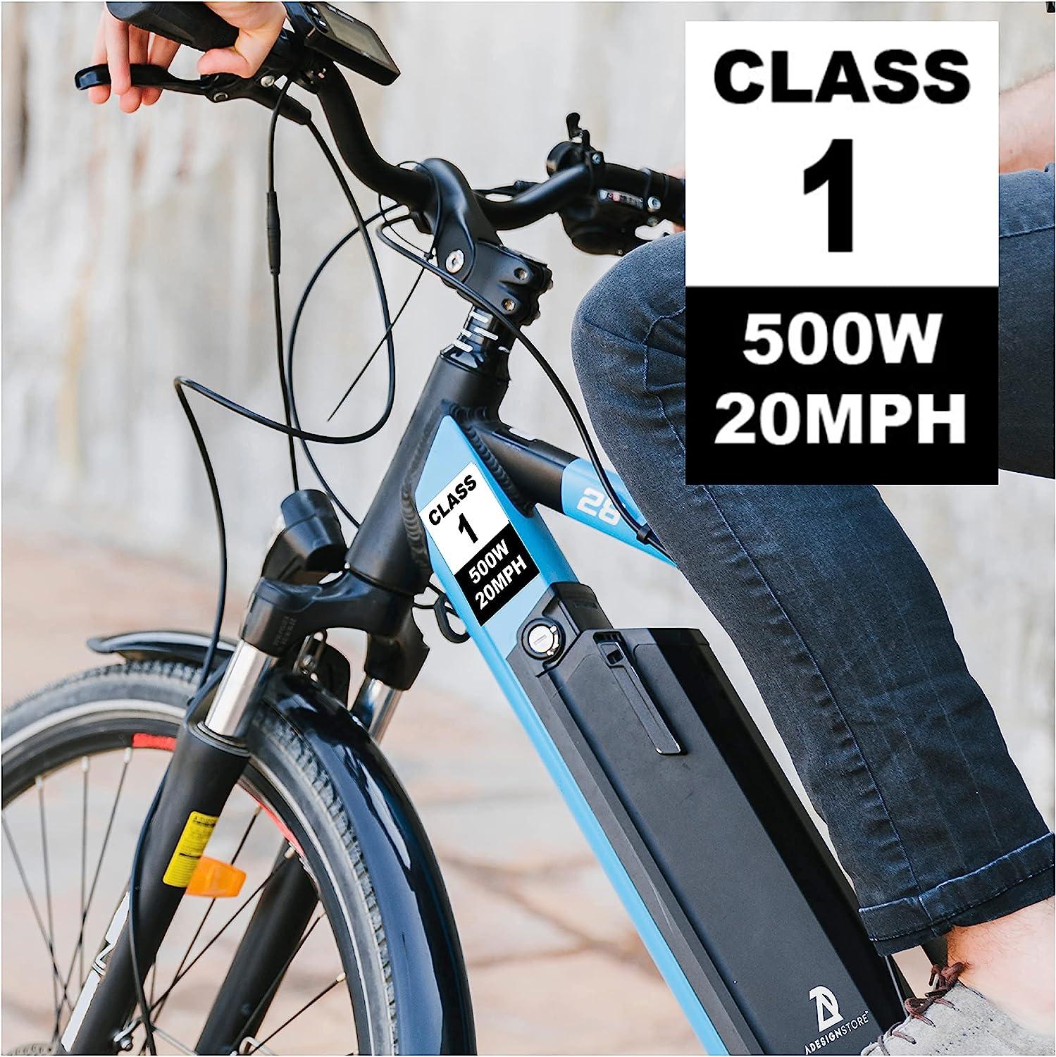 Electric Bicycle Frame Class 1 500W 20MPH Stickers Set - Weatherproof ...