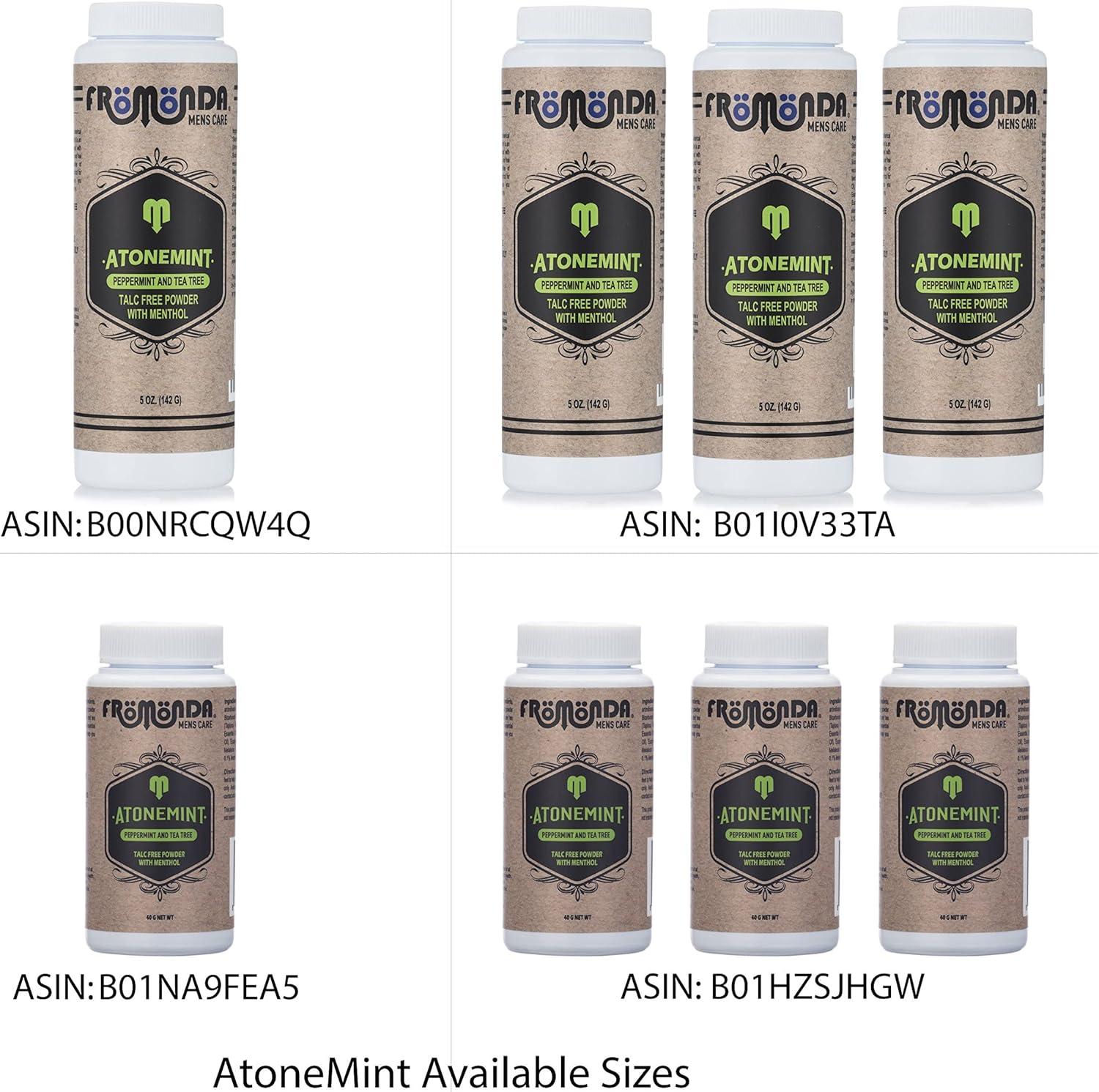 Fromonda AtoneMint Talc-Free Body Powder (5 oz 3-Pack) - Menthol ...