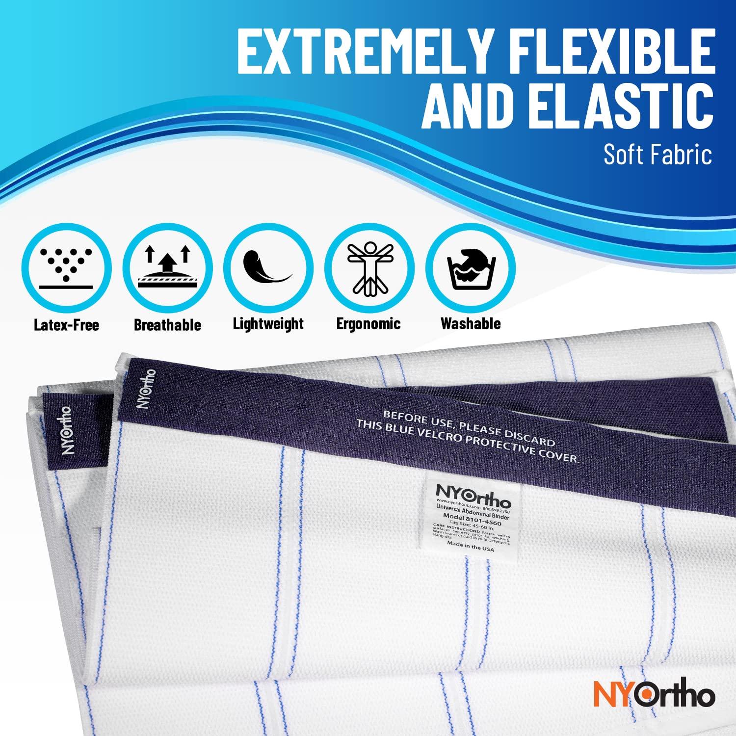 NYOrtho Bariatric Abdominal Binder - 12-Inch Wide Elastic Belly Wrap ...