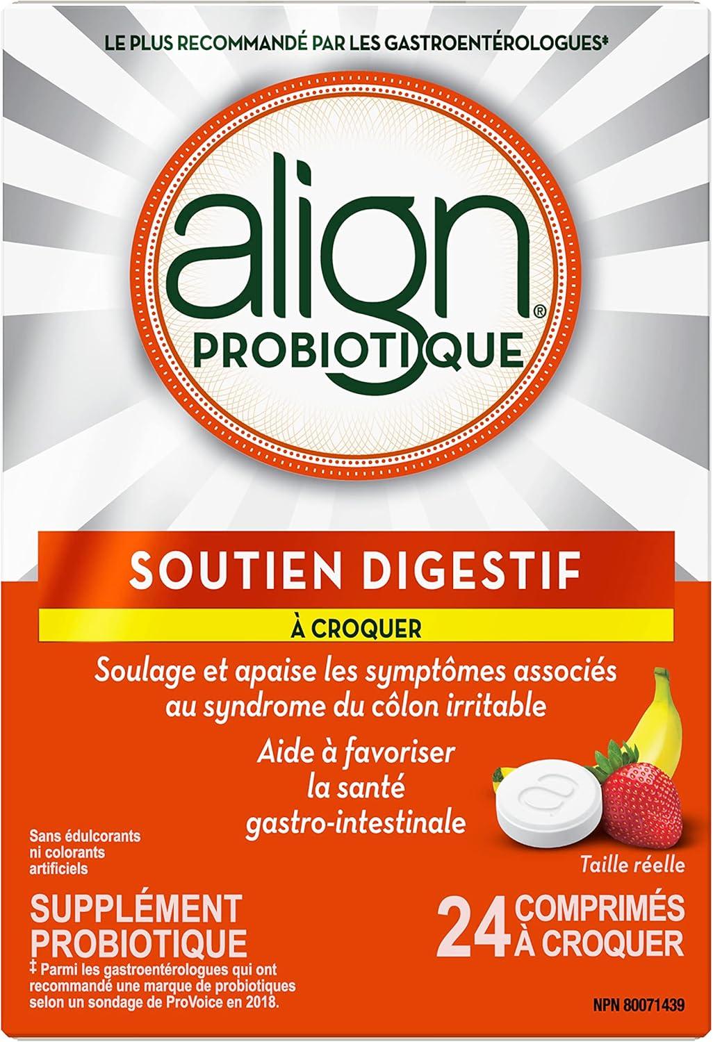 Align Probiotic Digestive Support Chewables IBS Symptom Relief : Gas ...