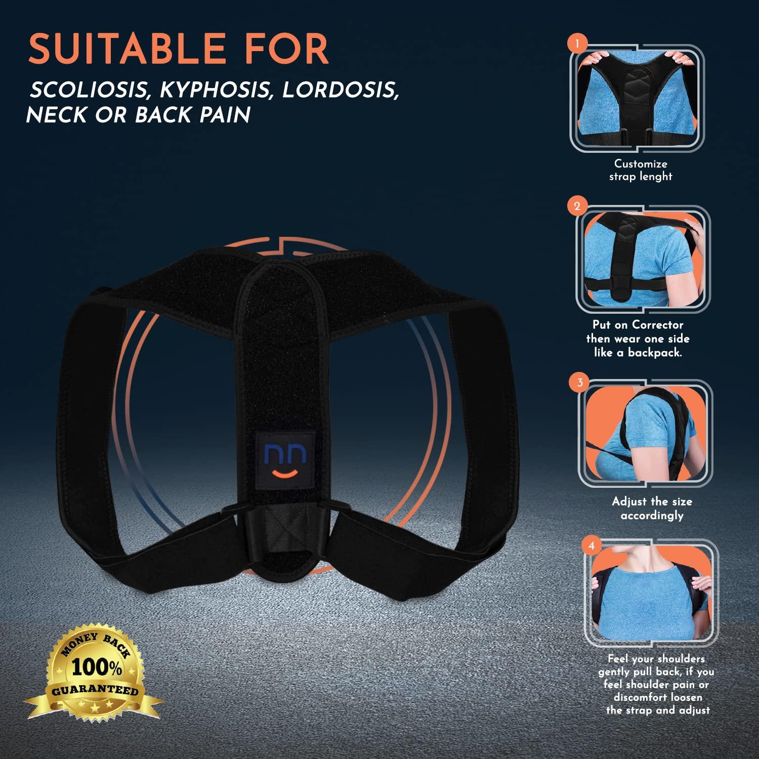 Persanna Posture Corrector Back Brace for Women and Men - Upper Back ...