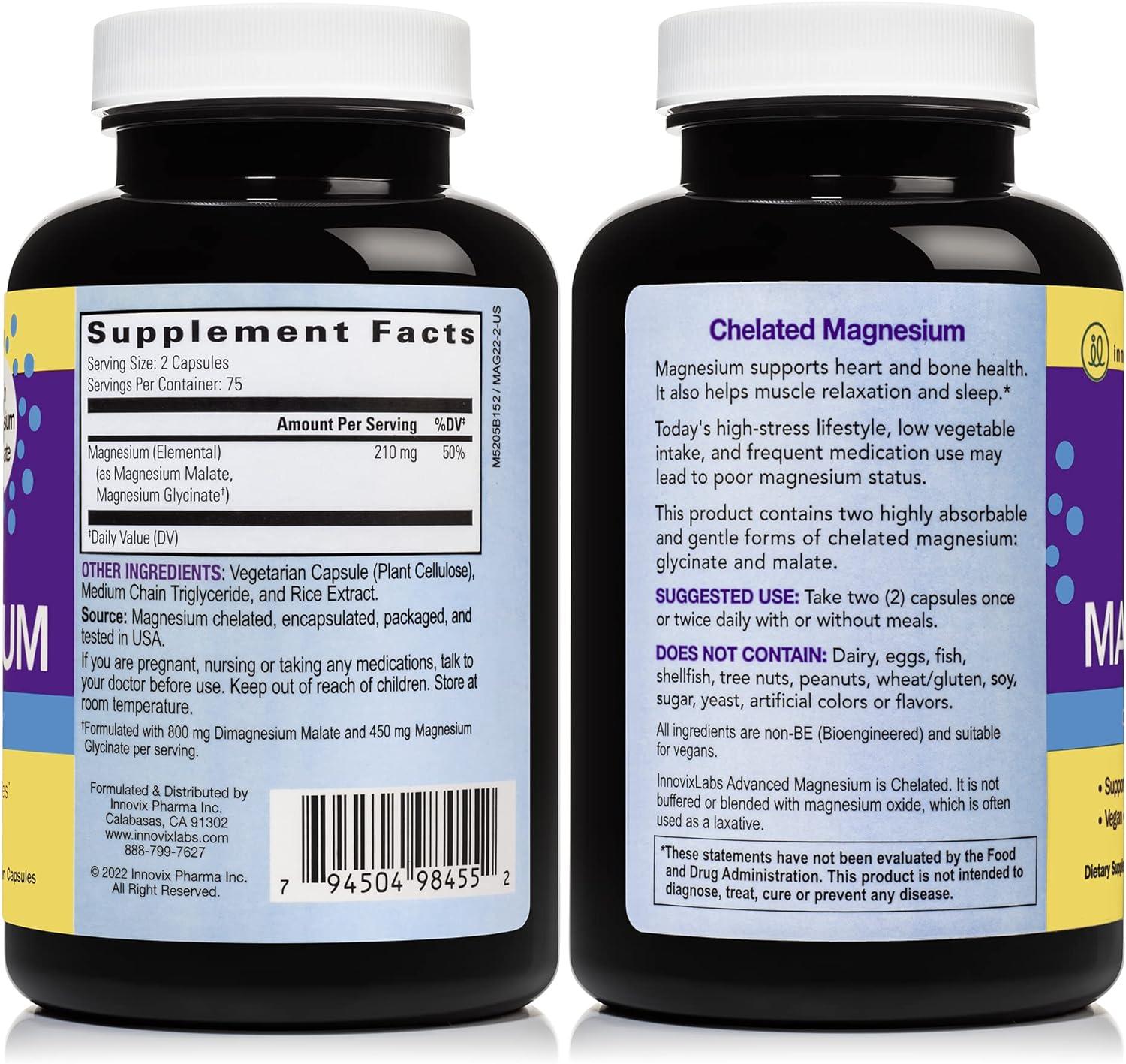 InnovixLabs Magnesium & D3 Bundle - Advanced Formula for Healthy Bones ...