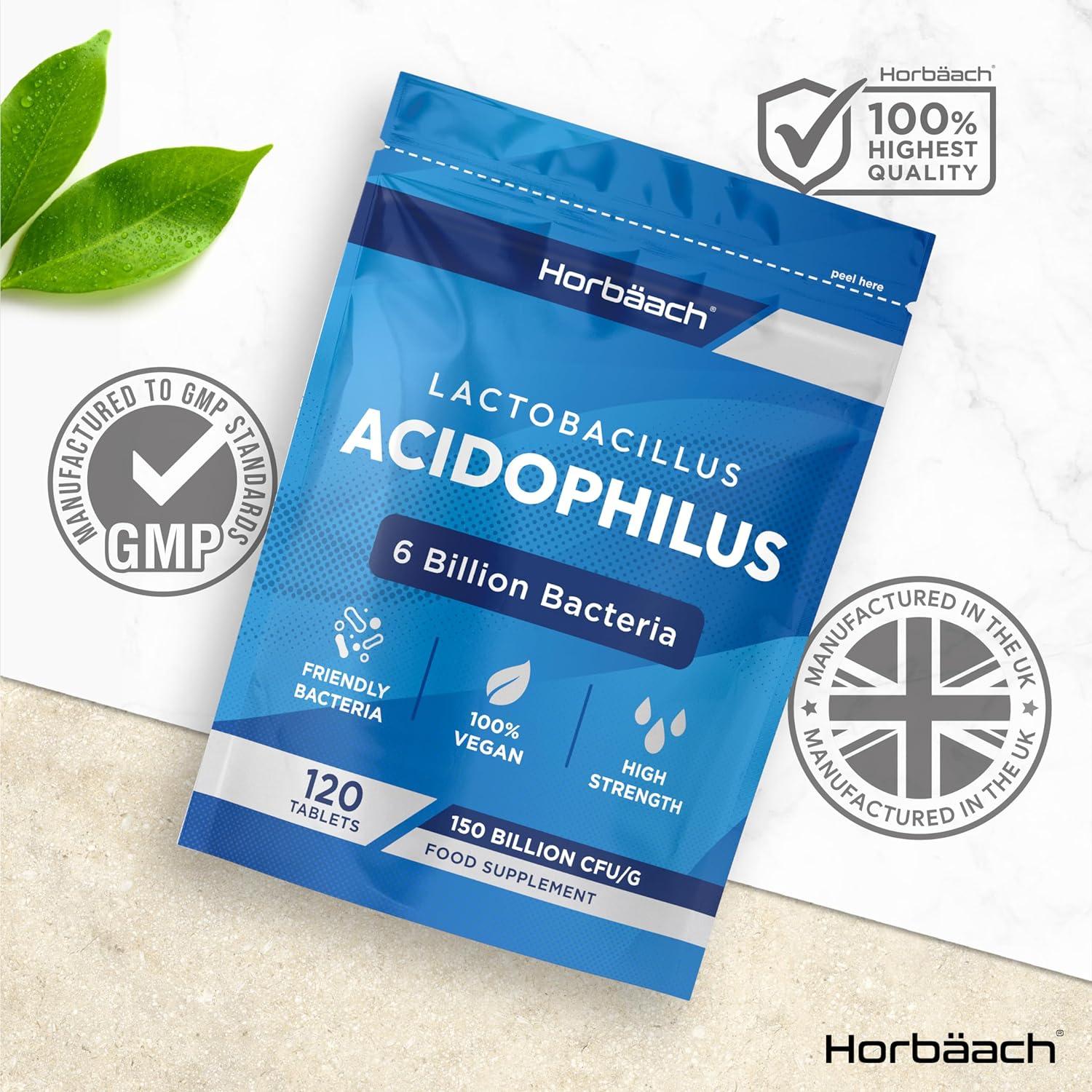 Acidophilus Probiotic Tablets | 6 Billion CFU | 120 Vegan Tabs | Women ...