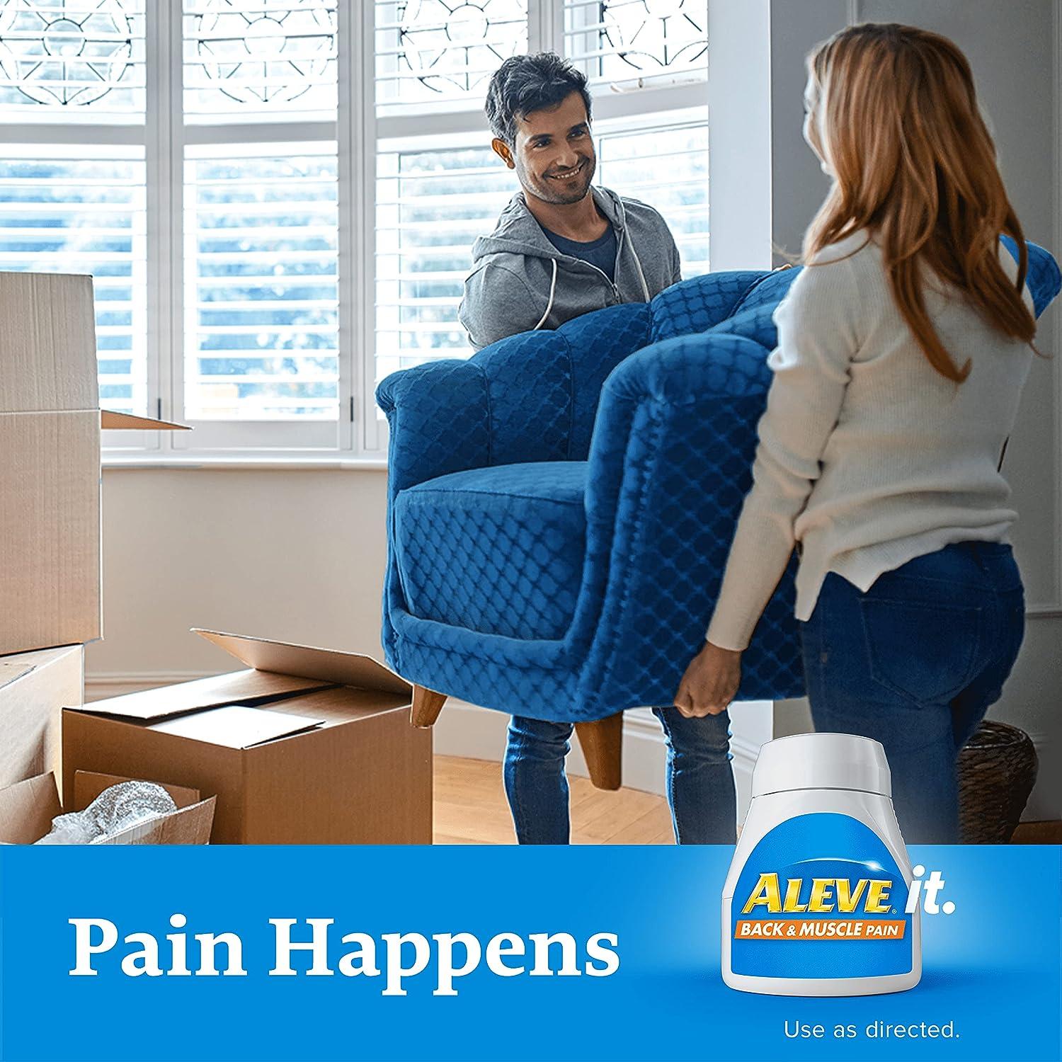 Aleve Back and Muscle Pain Tablets 50CT - Pack of 4 | Fast Pain Relief ...