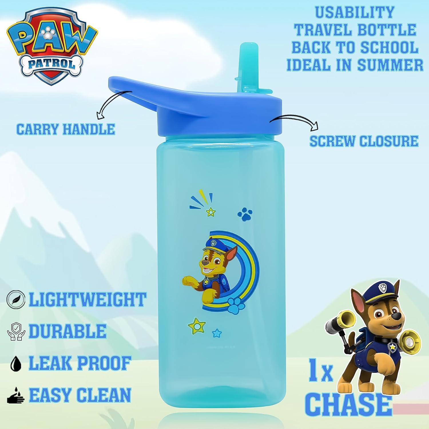 Paw Patrol Chase and Marshall 420ml Reusable Water Bottles for Kids ...