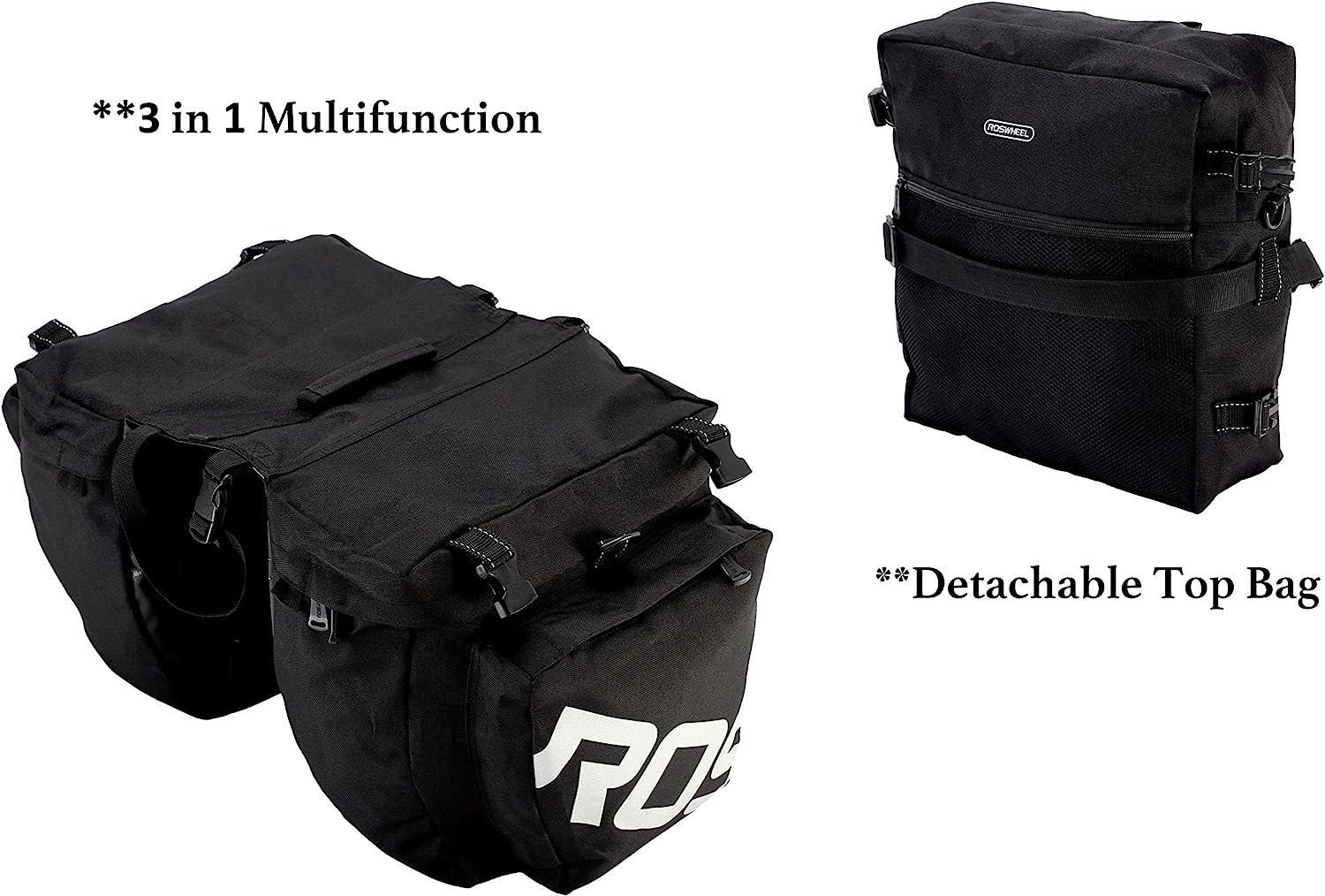 Roswheel 14892 3-in-1 Multifunction Bicycle Expedition Touring Pannier ...