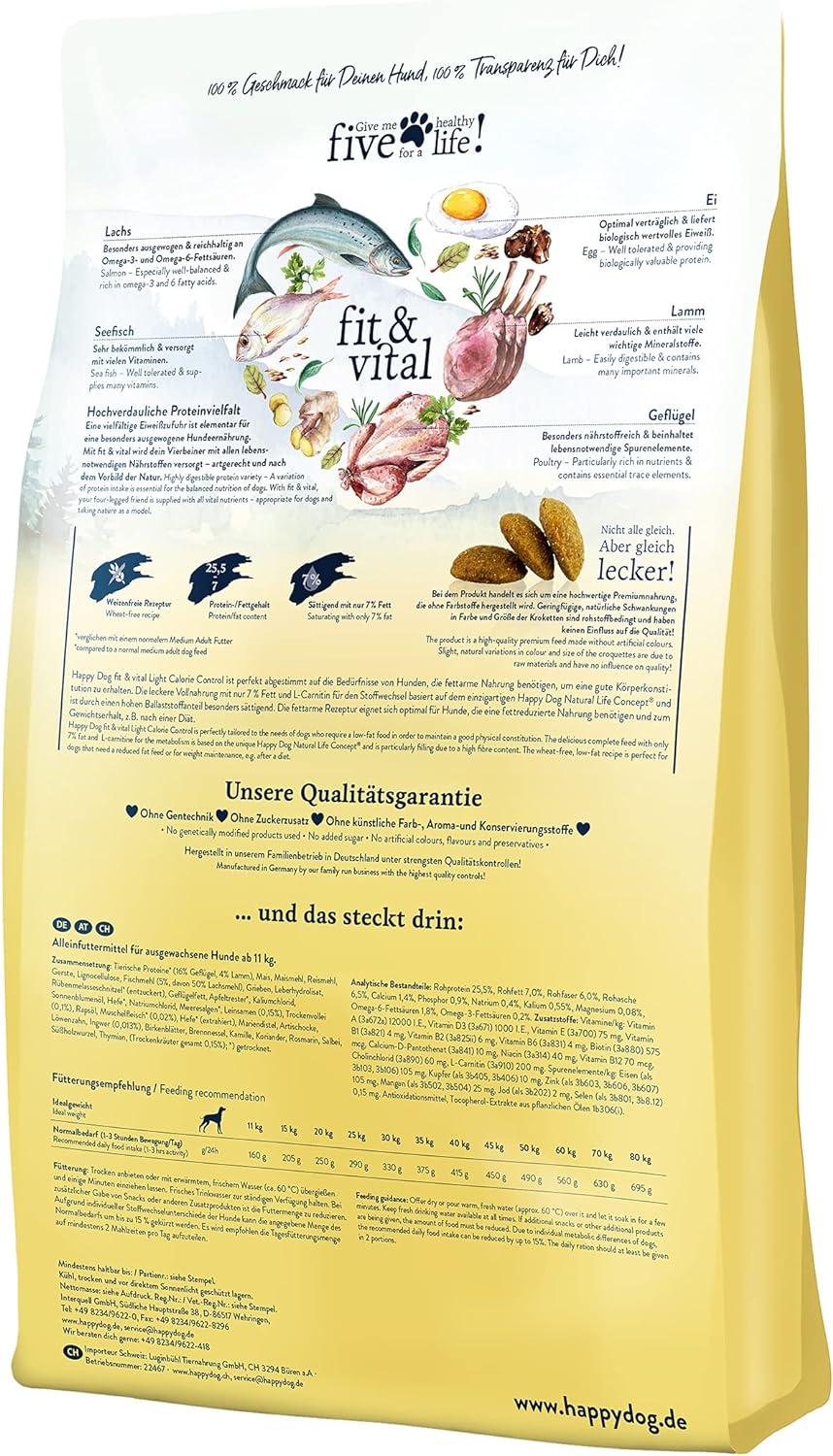 Happy Dog Supreme Fit & Vital Light 1kg Healthy Dog Food for Weight ...