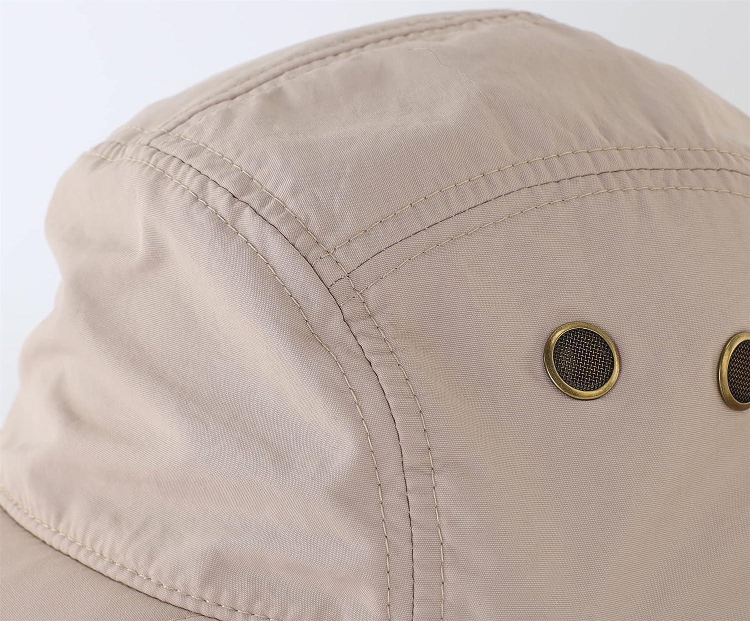 Connectyle Men's UV Sun Protection Safari Cap with Neck Flap - Khaki ...