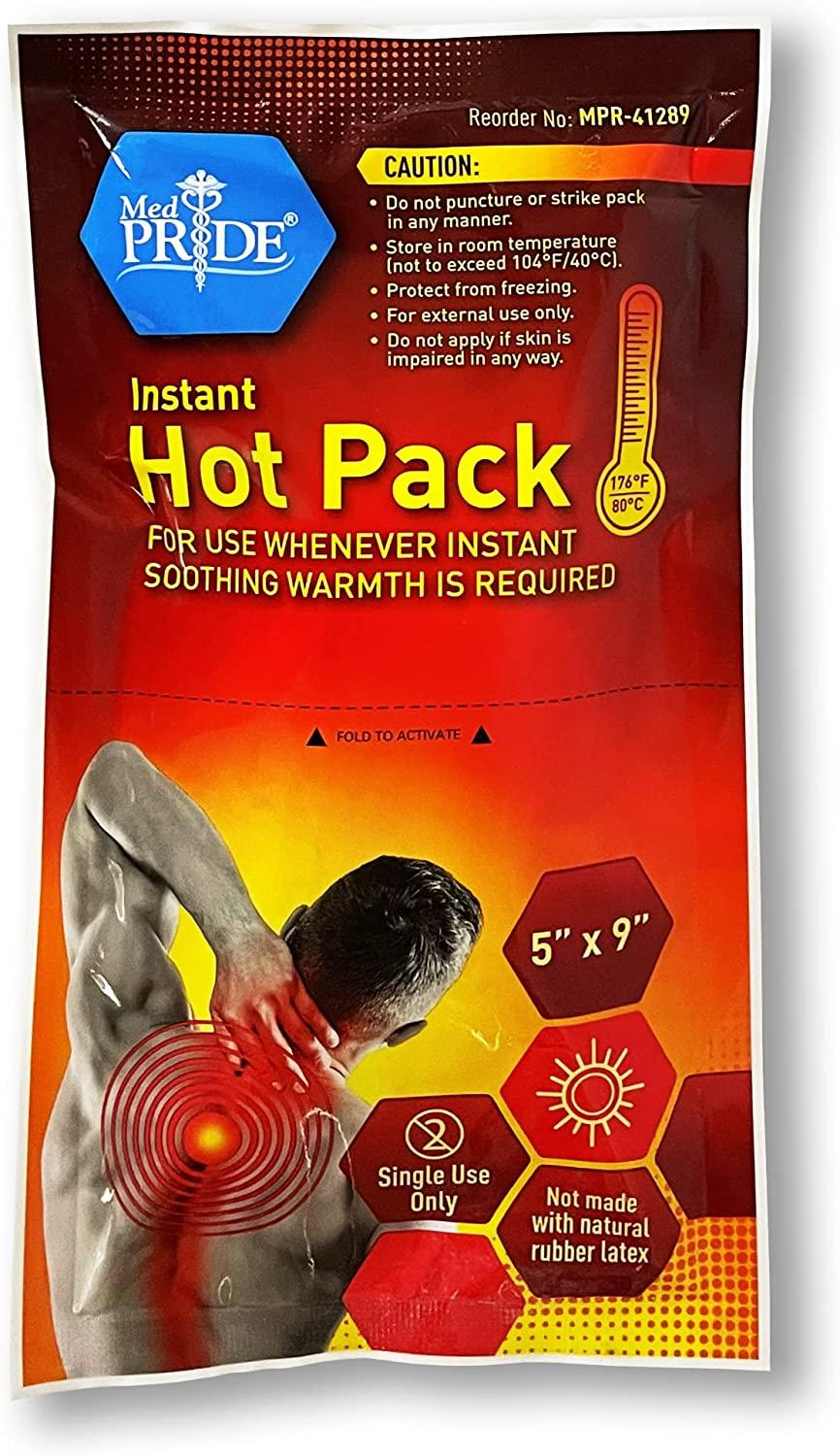 Medpride Instant Hot Packs 5x9 - 24 Pack | Disposable Heating Bags for ...