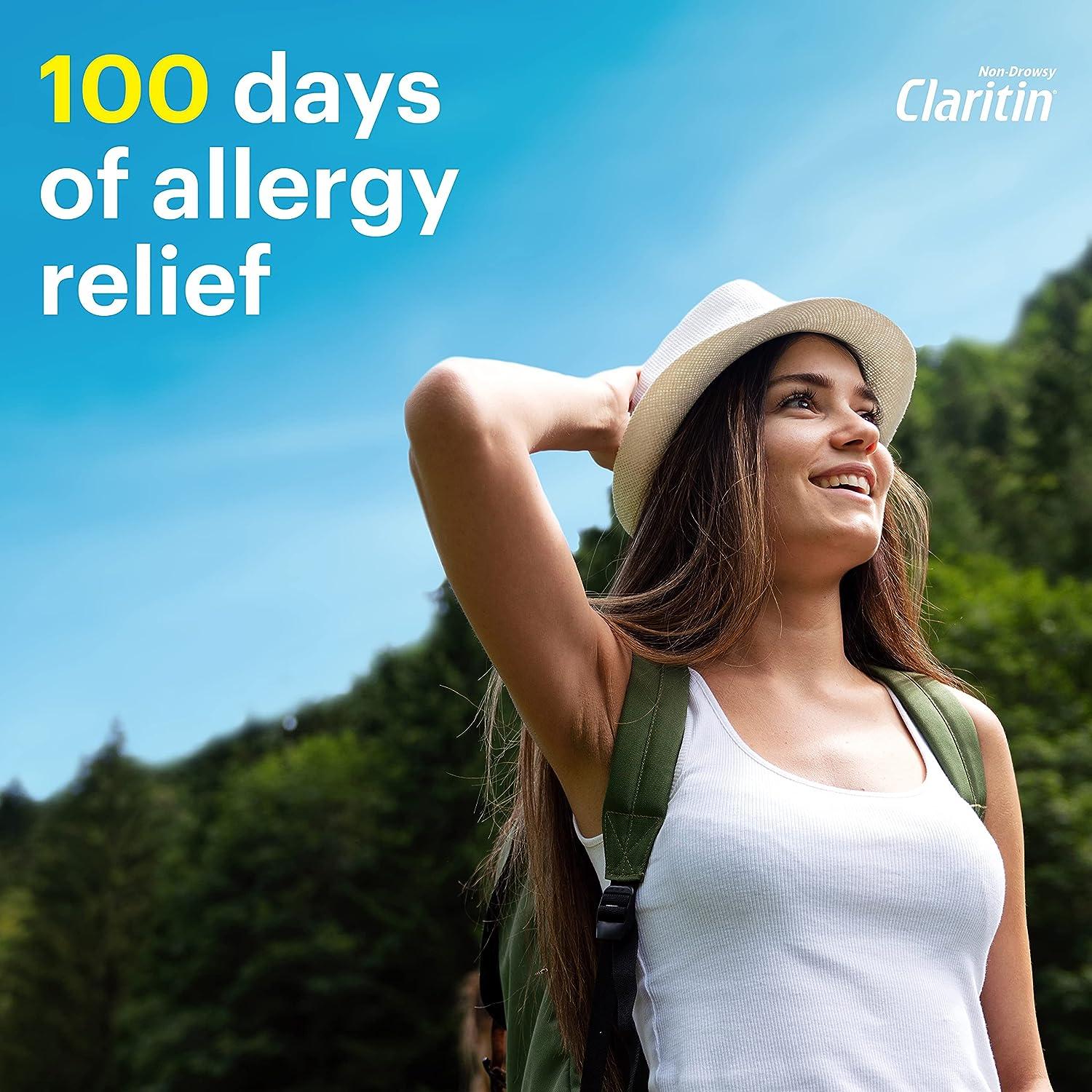 Claritin 24hr Non-Drowsy Allergy Medicine - Loratadine Antihistamine ...