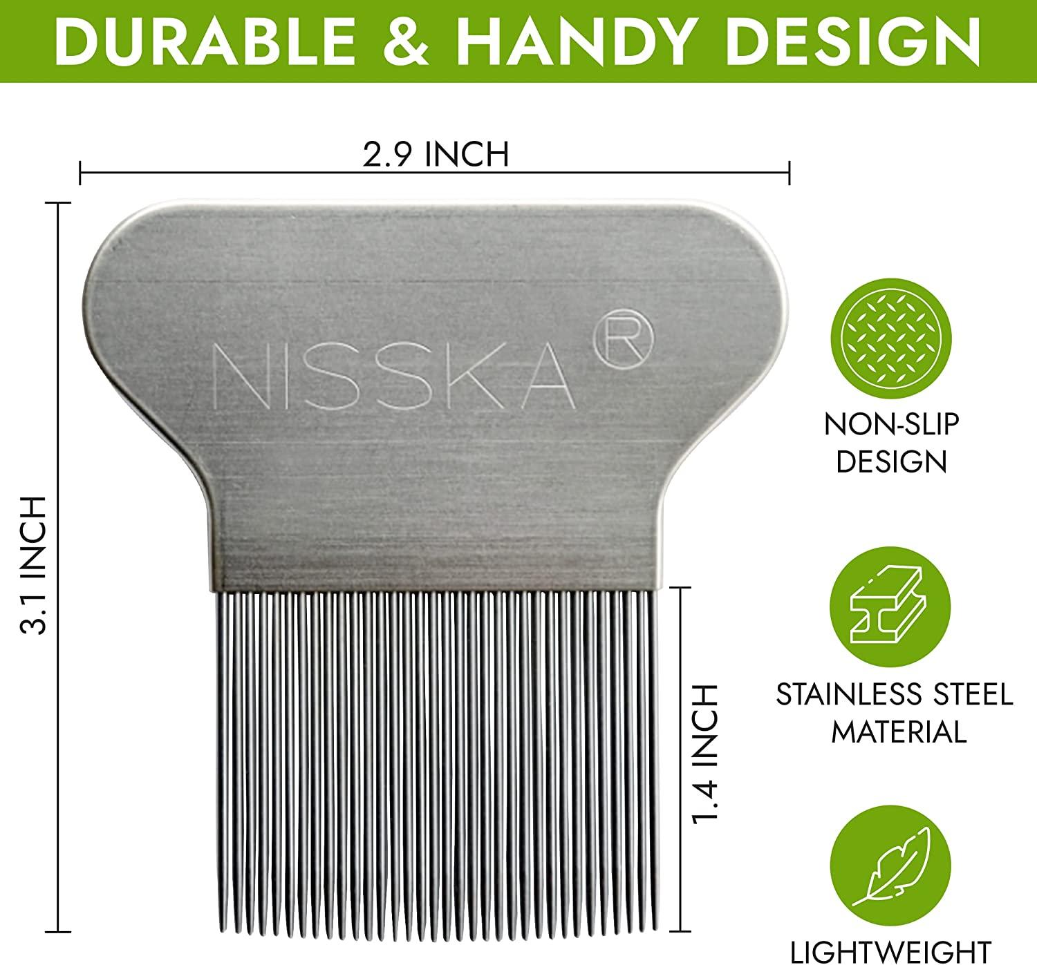 NISSKA Lice and Nit Removal Comb - Effective Anti-Lice Treatment Tool ...