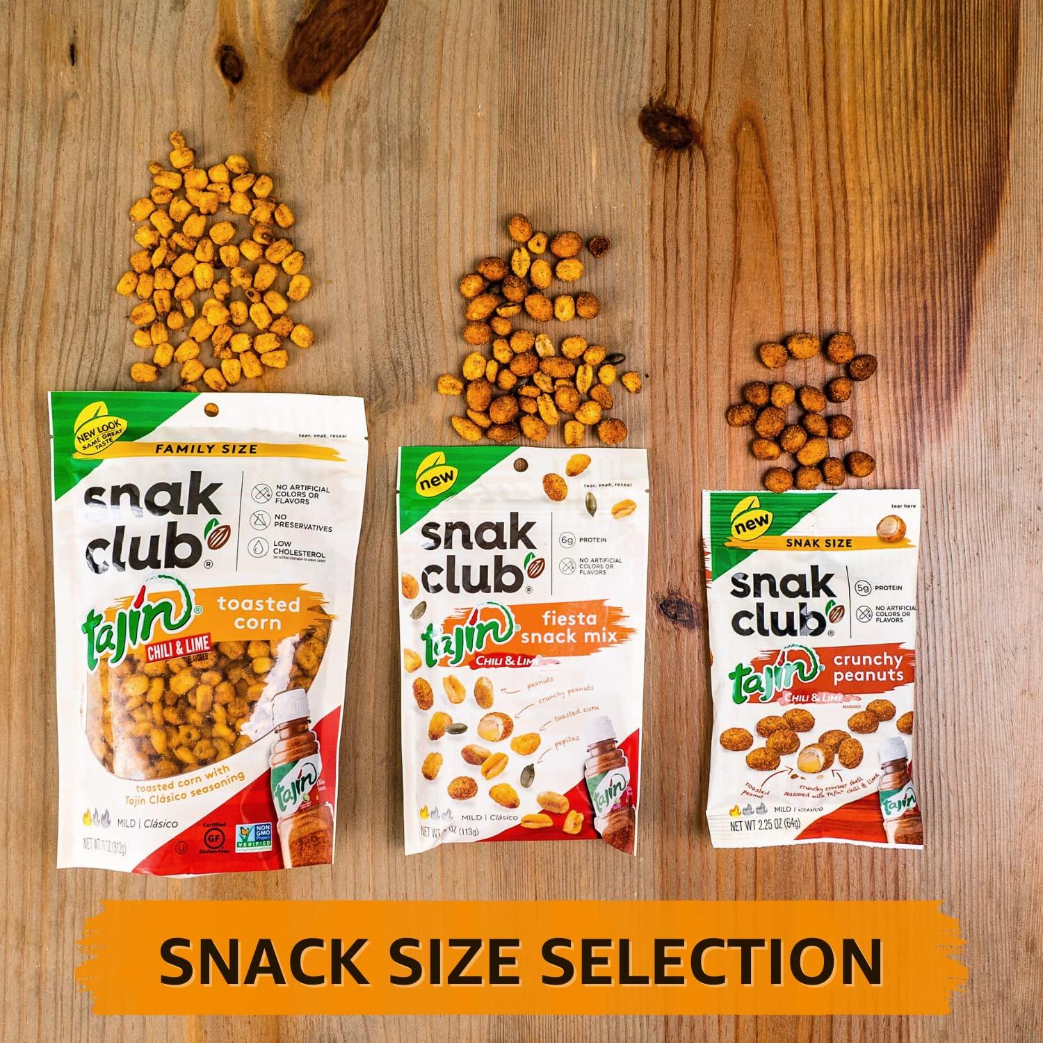 Snak Club Toasted Corn Tajin Clasico Chili & Lime Flavor 2.5oz (Pack of ...
