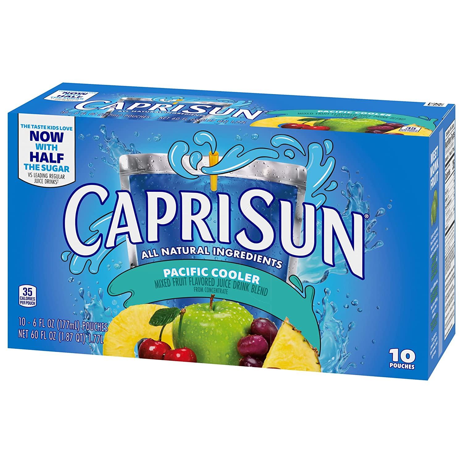 Capri Sun Pacific Cooler Mixed Fruit Kids Juice Drink Blend - 10 Pack ...