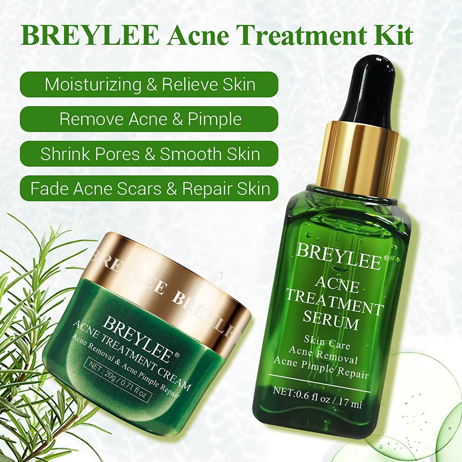 BREYLEE Tea Tree Oil 2 in 1 Acne Solution Kit for Clearing Severe Acne and Repairing Skin | Buy ...