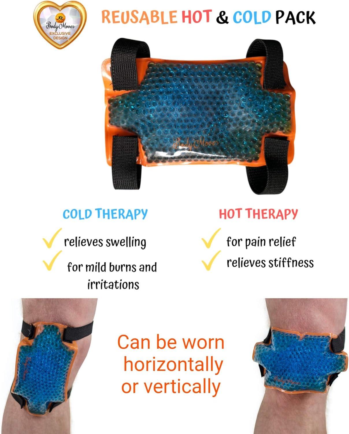 Kid's Knee Brace Support + Hot Cold Gel Pack - Sweet Pink for Patella ...
