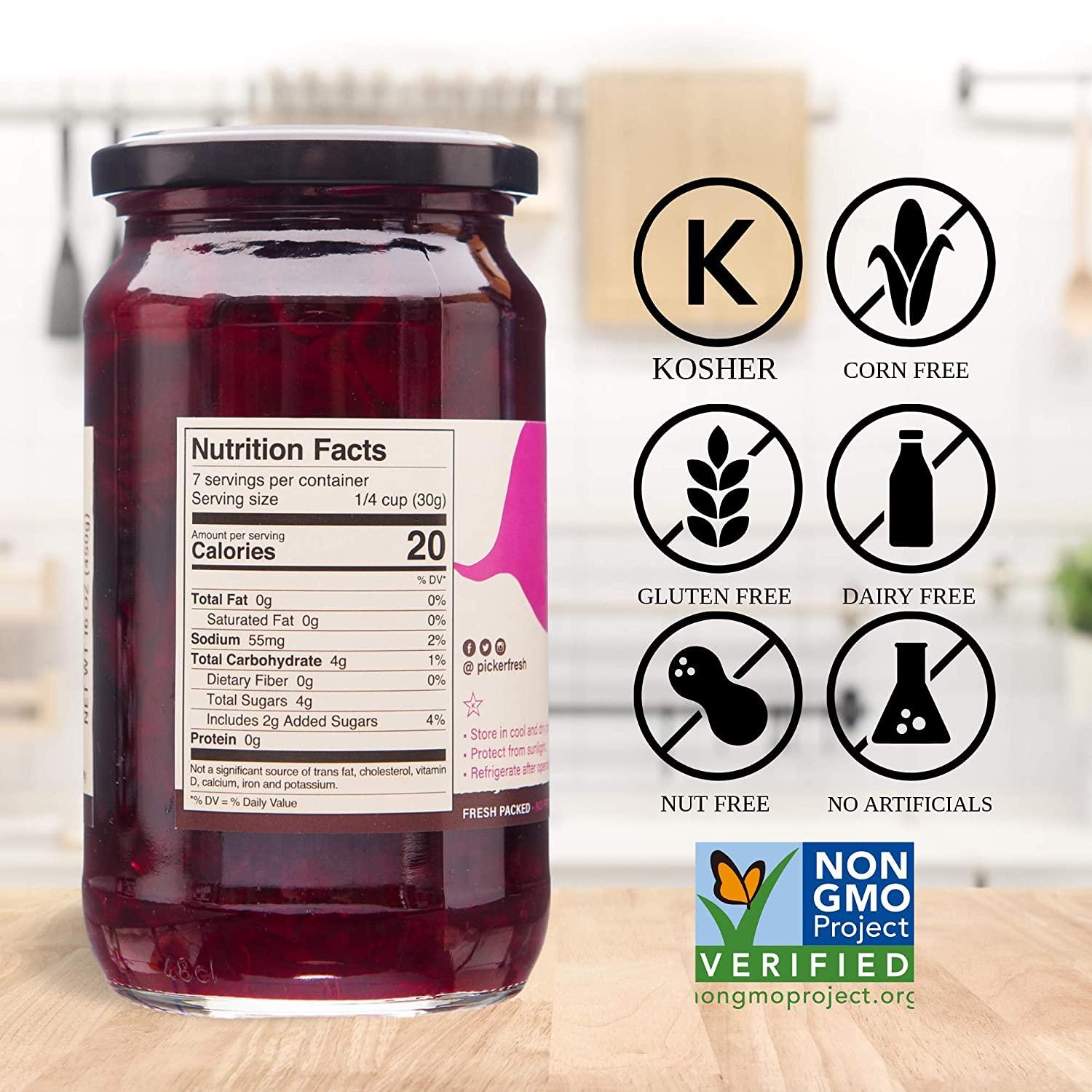 Pickerfresh Pickled Beets - Crinkle Cut Sliced Beetroot - Simple ...
