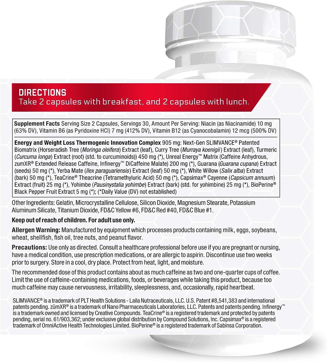 Force Factor LeanFire with SLIMVANCE Thermogenic Fat Burner - 60 ...