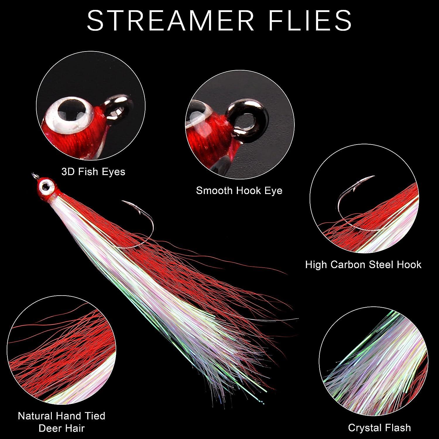 Classic Clouser Minnow Streamer Flies - 5pcs | Fly Fishing Lures for ...