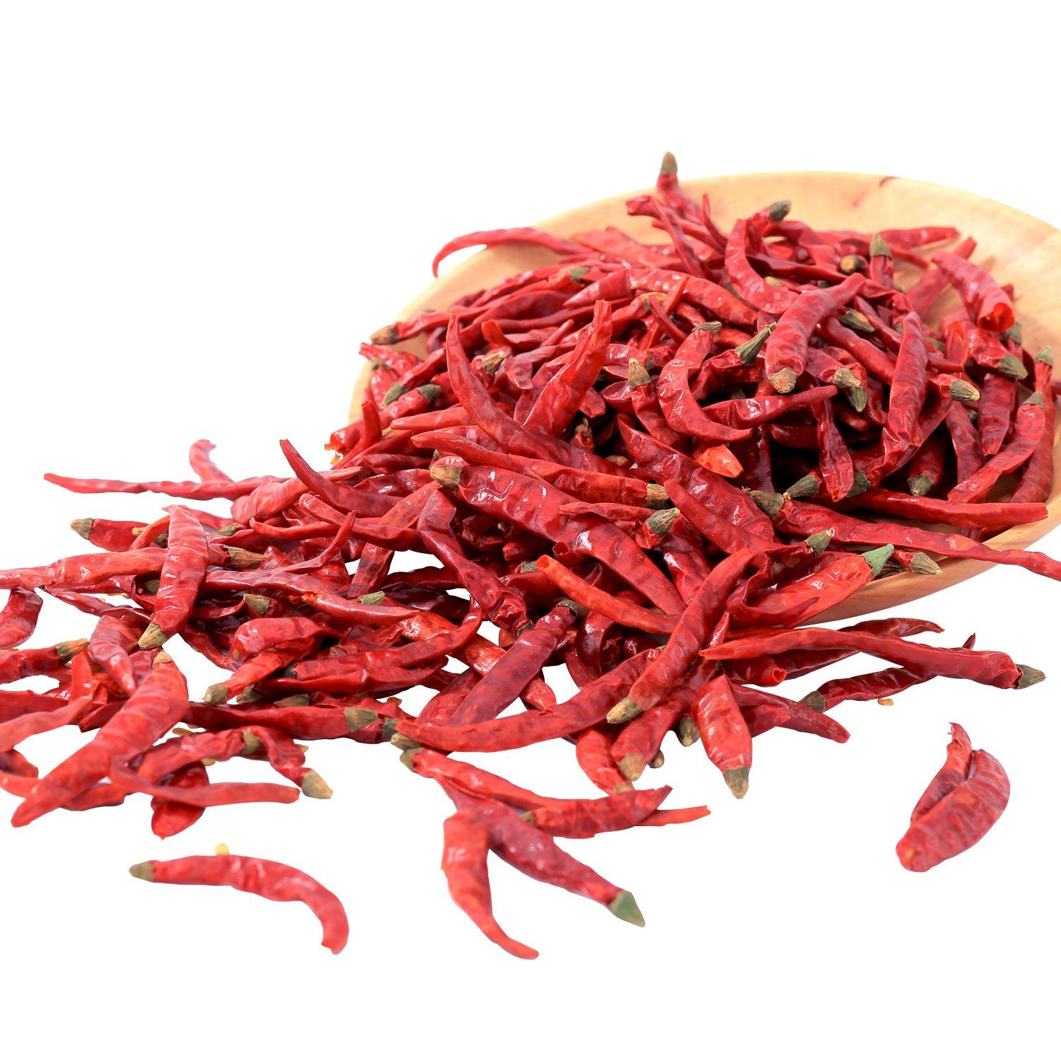 Yimi Whole Dried Chilies 5.3oz - Chinese Red Chili Pepper for Hot Chili ...
