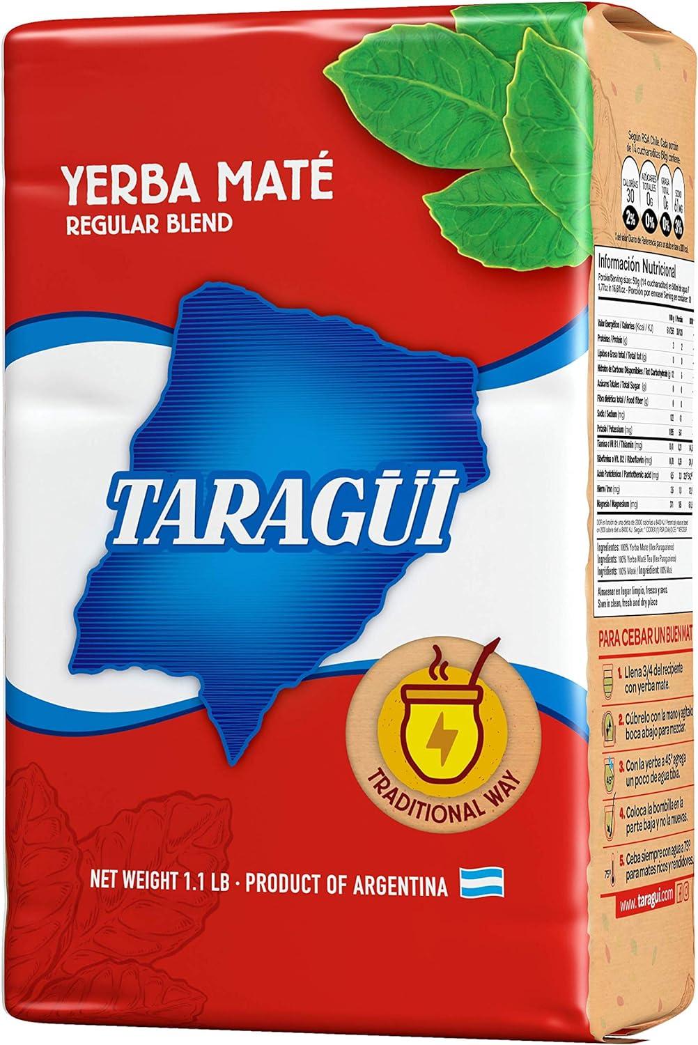 Taragui Roja Loose Leaf Yerba Mate 500g with Stems - Pack of 1 | Buy ...