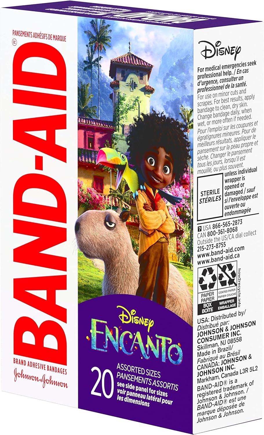 Disney's Encanto Characters Band-Aid Adhesive Bandages for Kids - 20 ...