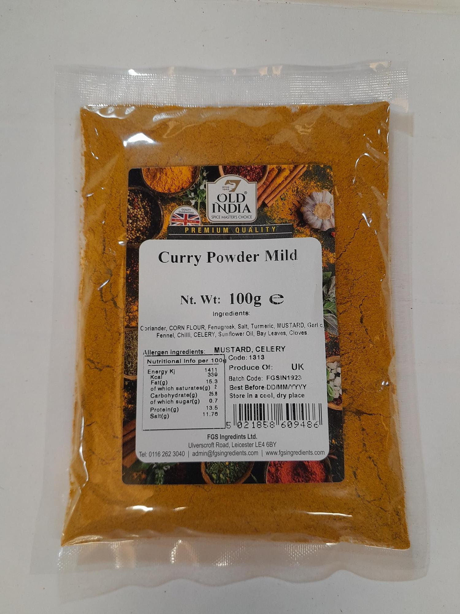 Old India Curry Powder Mild 100g - Authentic Indian Spice Blend | Buy ...