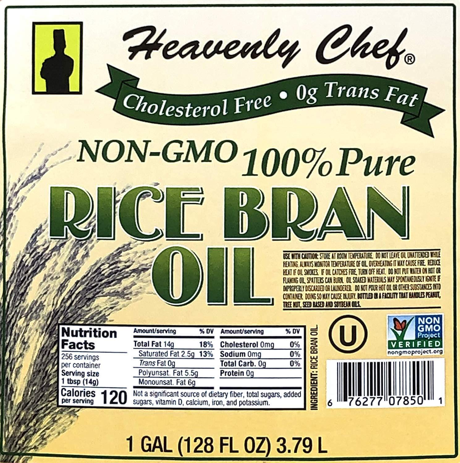 Rice Bran Oil 1 Gallon 128 Ounces Kosher All Natural Made From