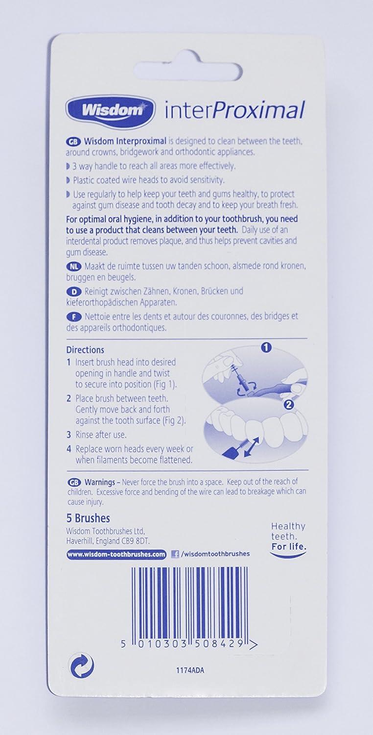 Wisdom Interproximal Toothbrush - Pack of 6 (6 Count) | Dental Care ...