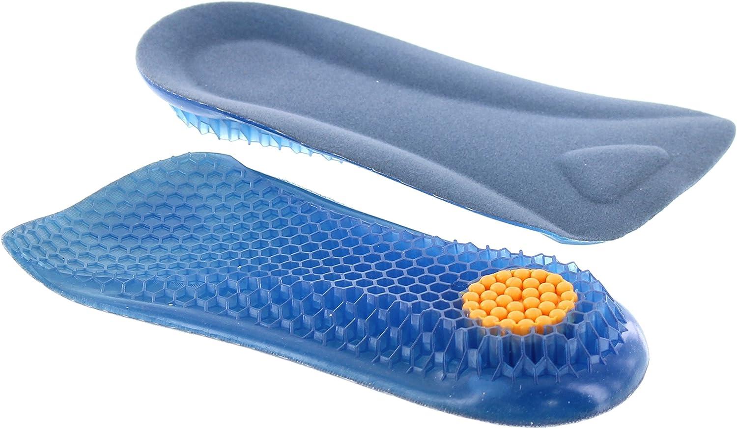 Men's 1/2 Inch Height Increase Elevator Half Insole - Silicone Gel Lift ...