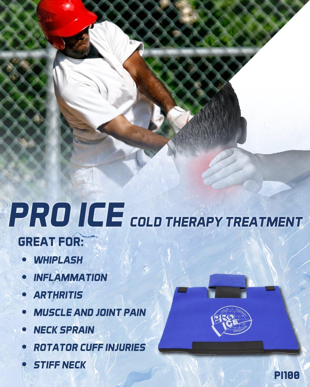 Pro Ice Scapula/Cervical Cold Ice Wrap with Inserts - Fast Pain Relief ...