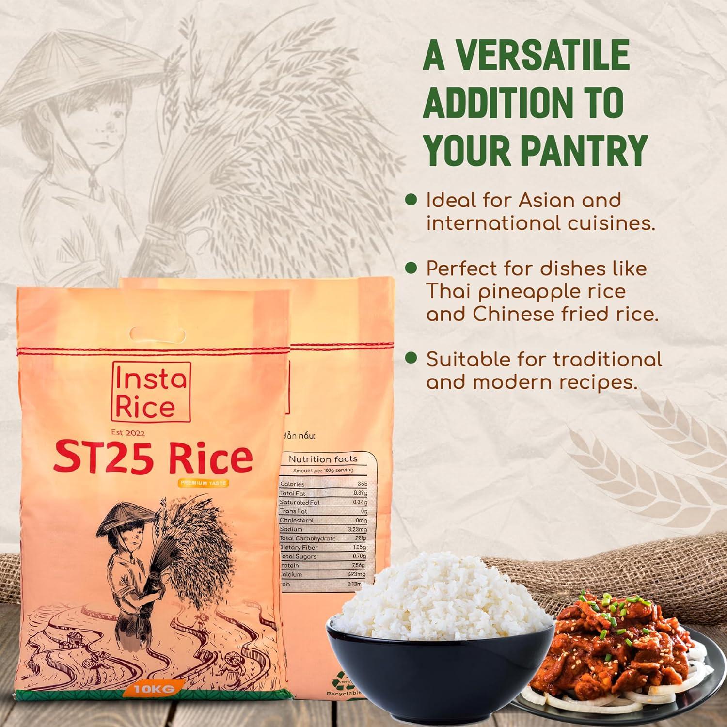 Insta Rice Premium ST25 Fragrant Sticky Rice from Vietnam - Versatile ...