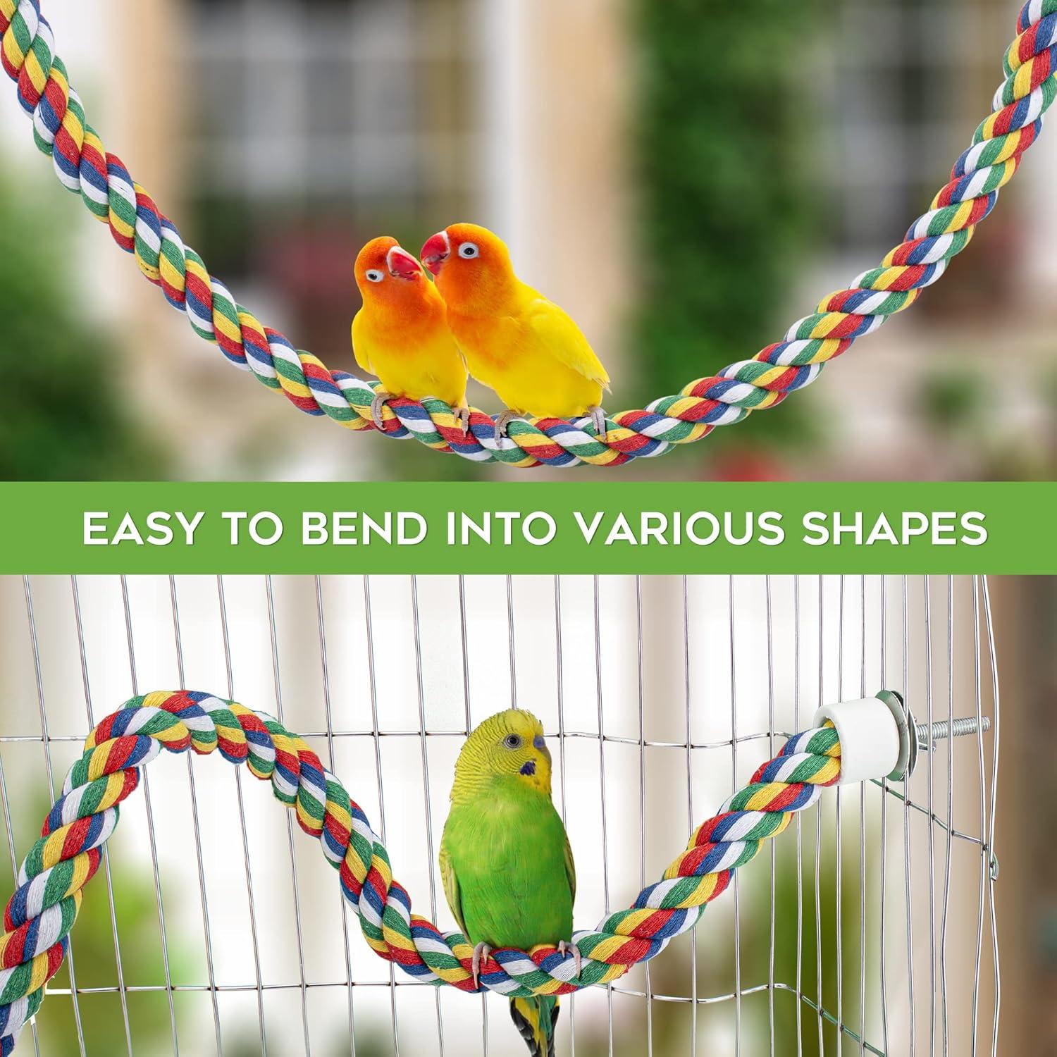 Rope Perch for Birds - Parrot Spiral Climbing Rope (105cm) | Ideal Bird ...